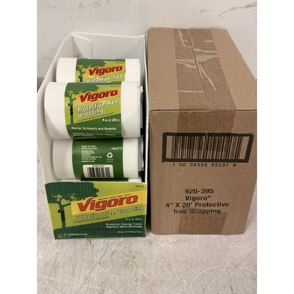 QTY 6 Vigoro Tree Wraps 4" X 20' Guard Protectant Determent Young Trees ...