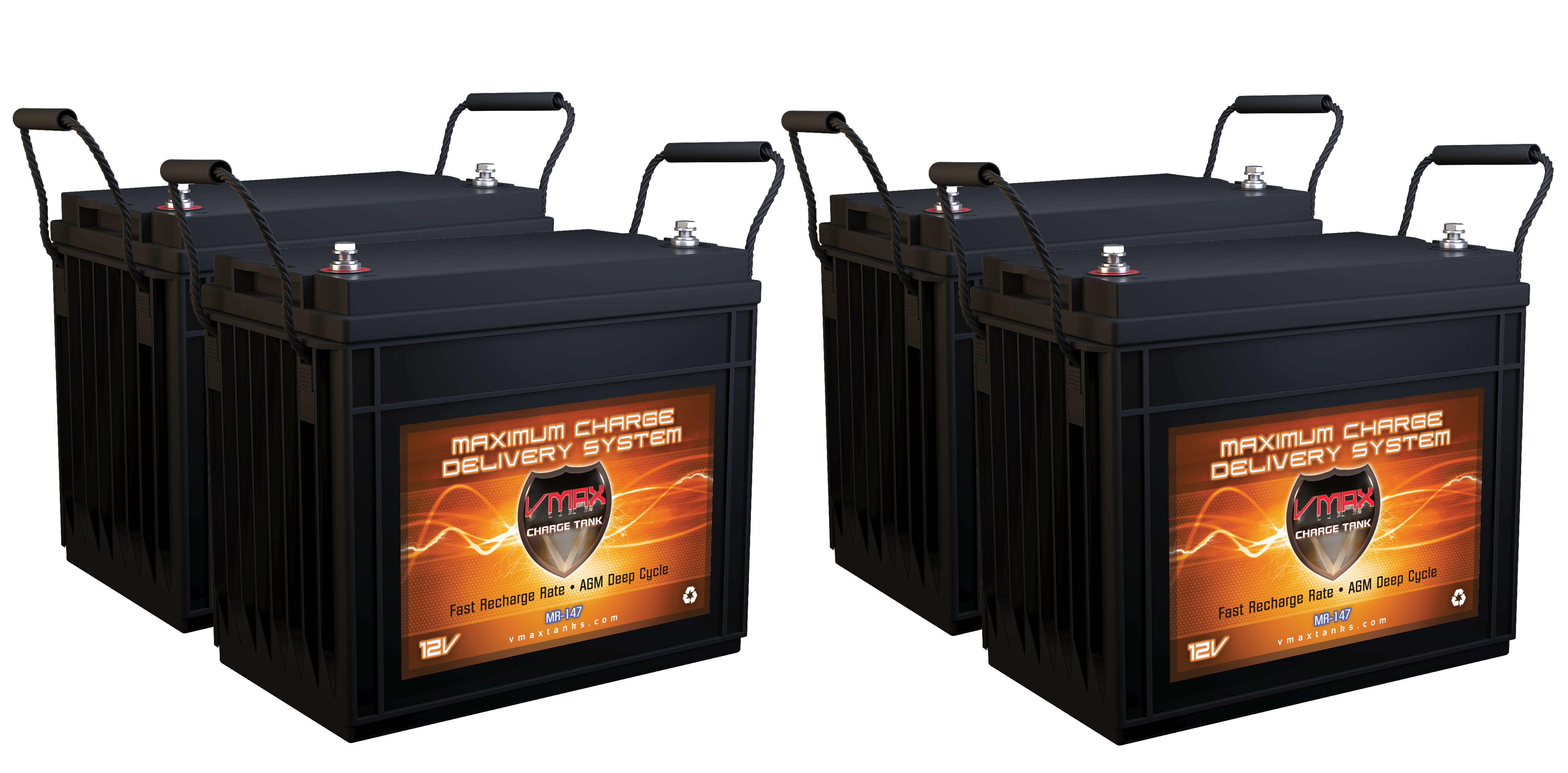 VMAX MR147-155 12V 155AH AGM Batteries for Minn Kota E-Drive 48V 2HP ...