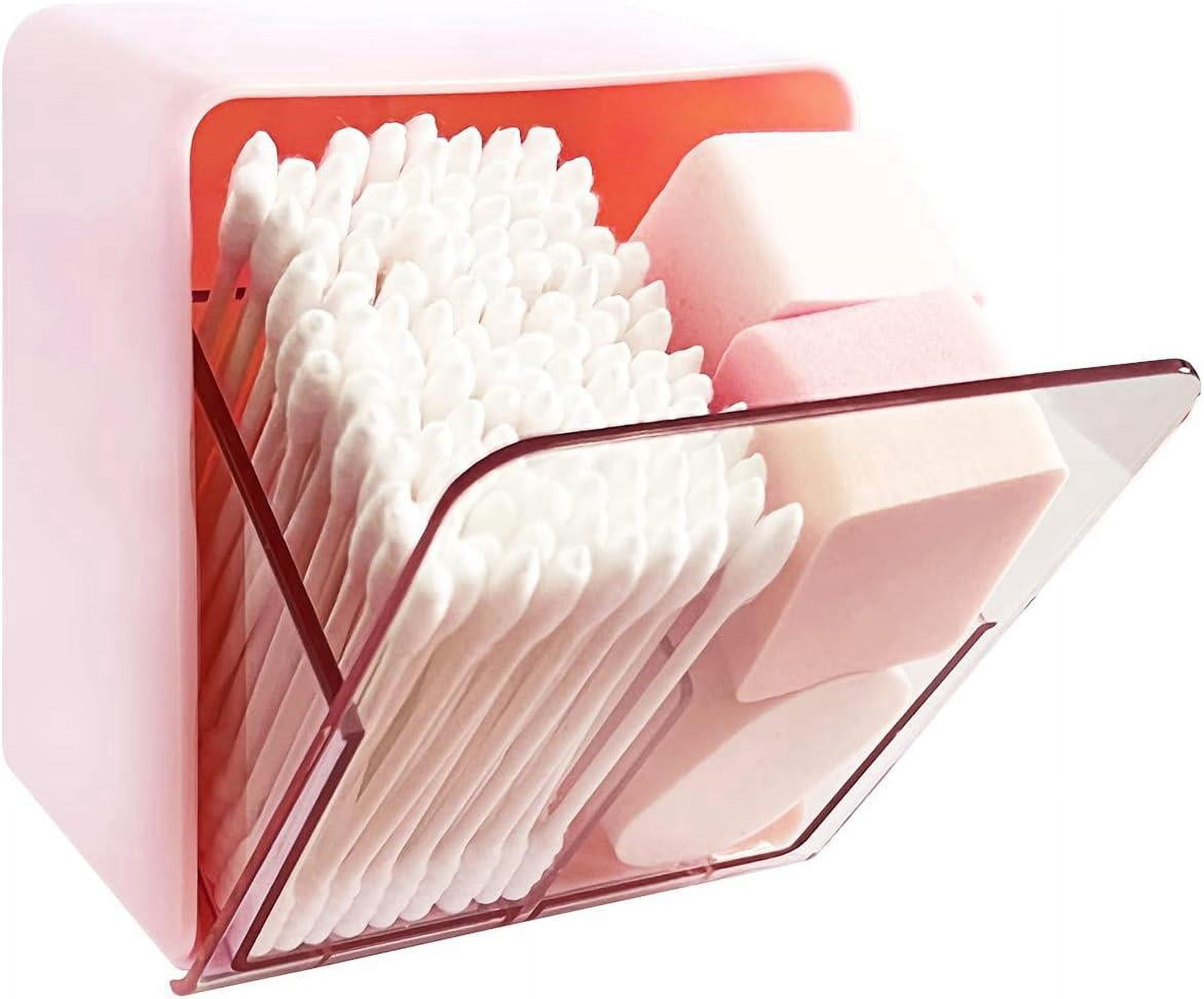 QTip Holder Boxes for Cotton Balls( Pink), Swabs, Rounds, Dental Floss ...