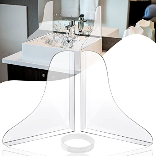 QUACOWW 2 Pieces Shower Splash Guard Bathtub Corner Splash Guard ...
