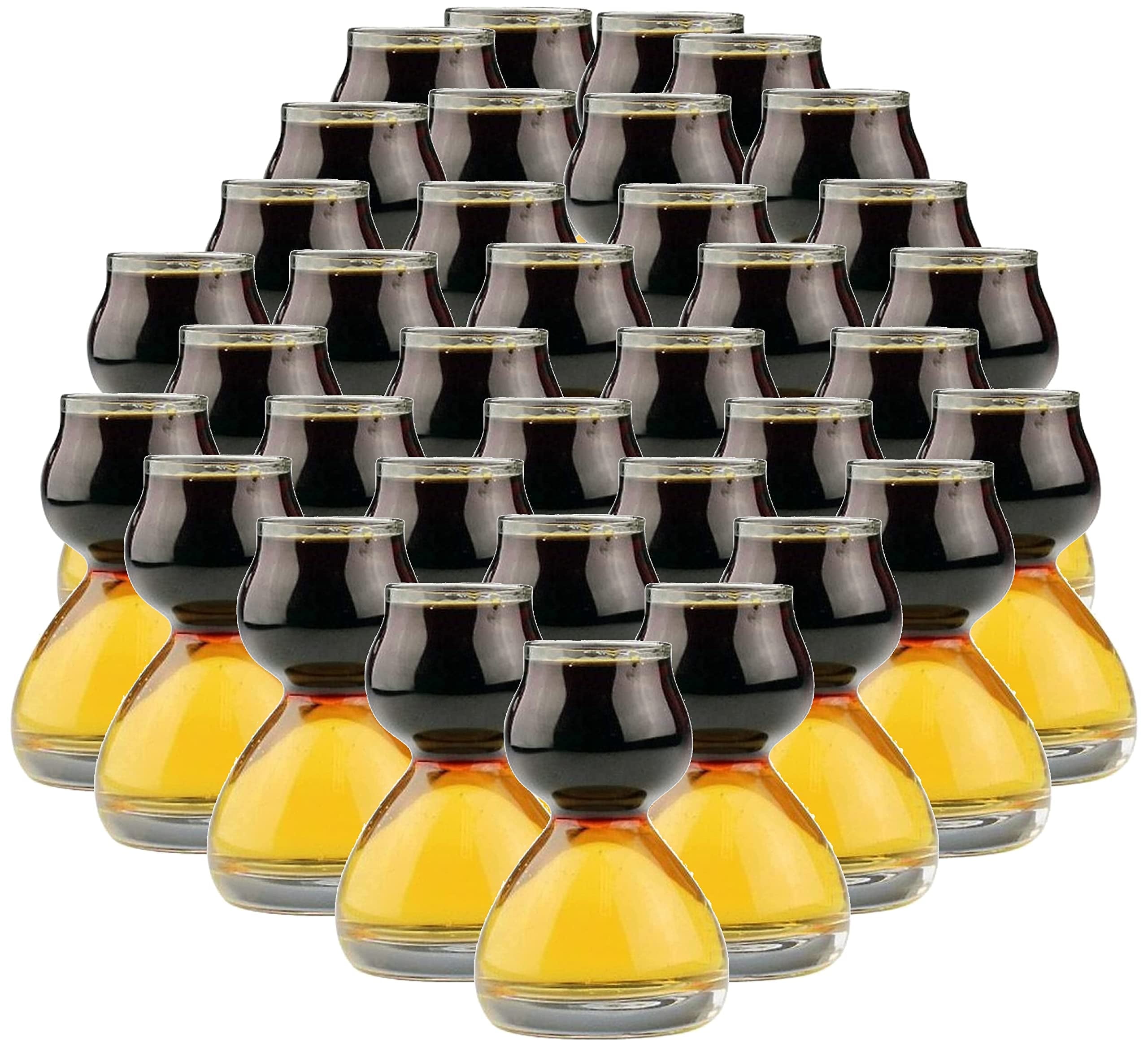 QUAFFER Double Bubble Layered PLASTIC Shot Glass – Clear Chaser Shot ...