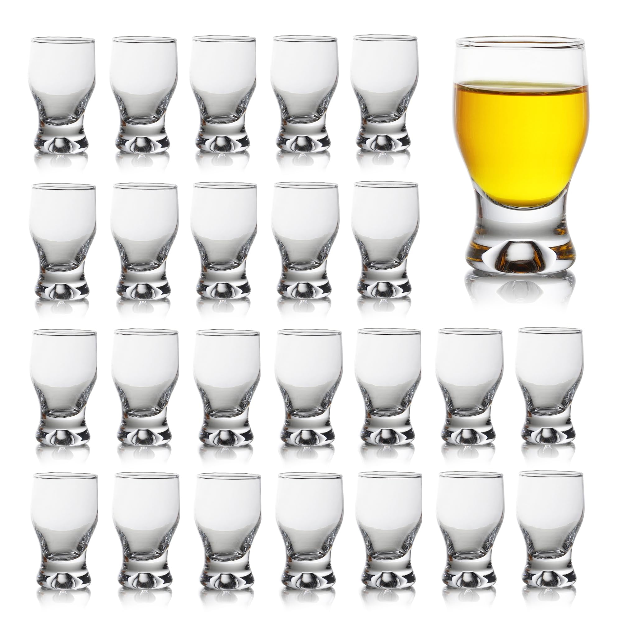 QUAFFER Shot Glass Set of 24 – Elegant Clear Shot Glasses 2 oz ...