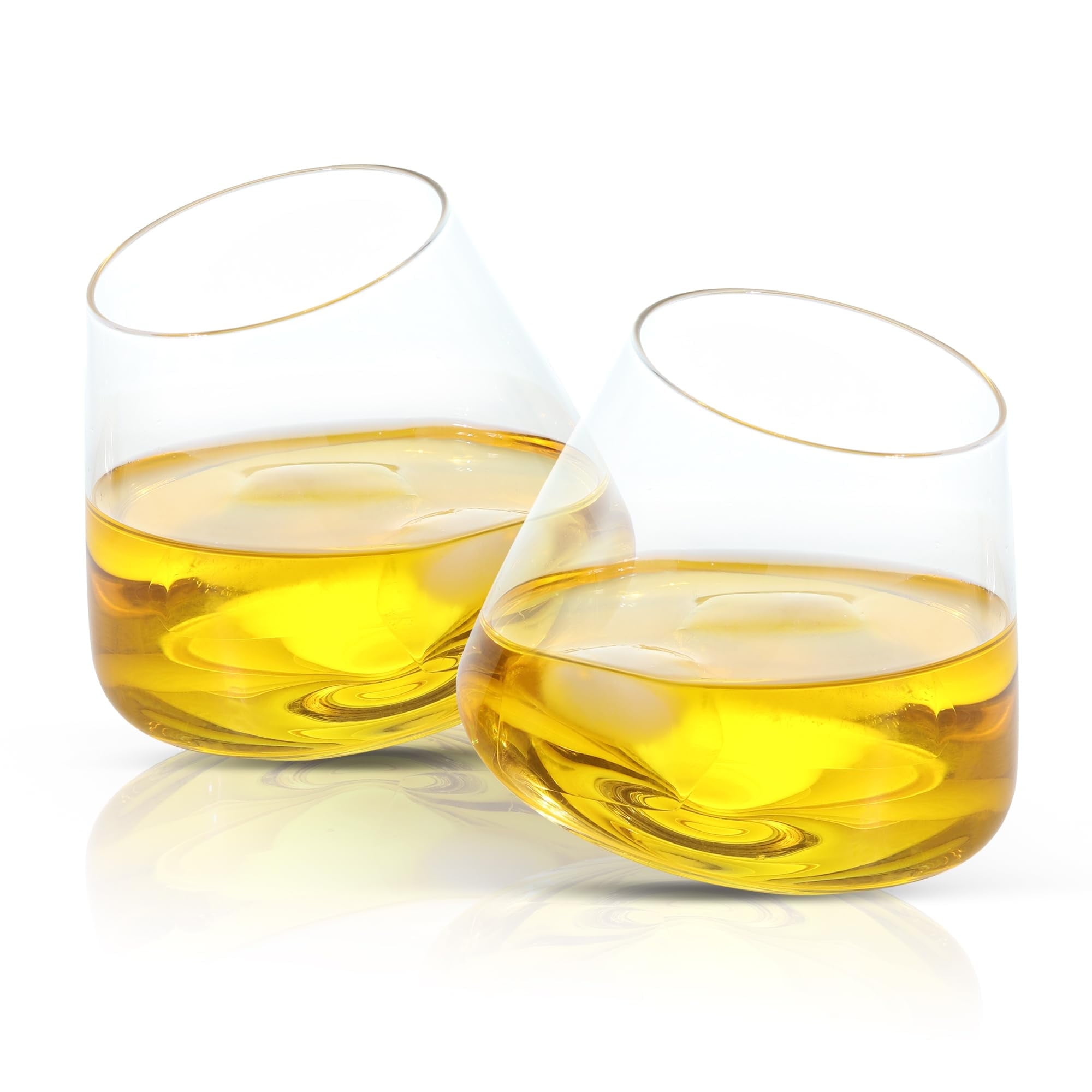 QUAFFER Tilted Whiskey Wine Glasses Tumblers Set of 2 – Naturally ...