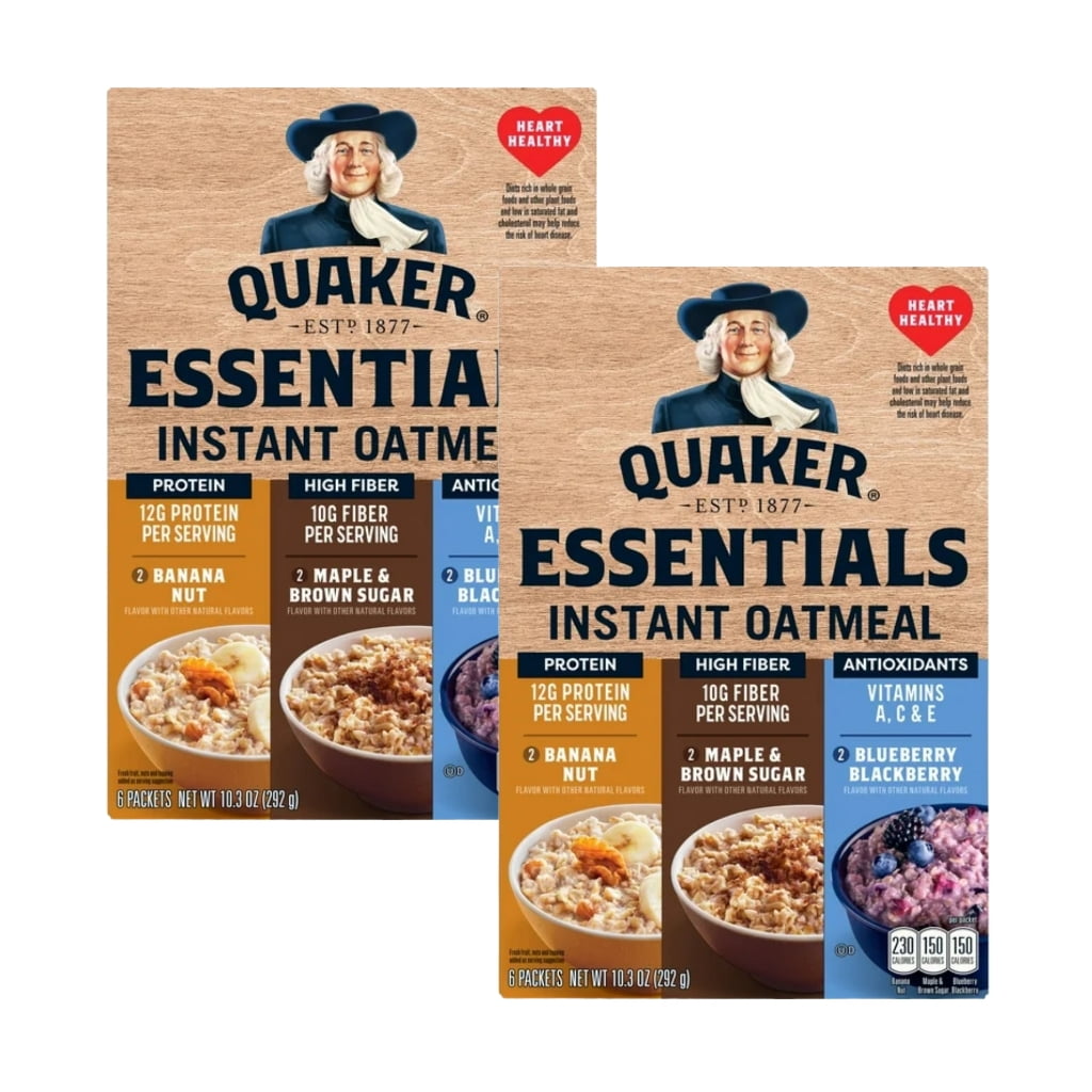 QUAKER ESSENTIALS INSTANT OATMEAL VARIETY PACK 10.28 OZ - Walmart.com