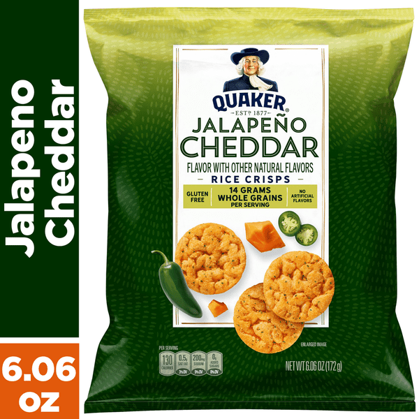 QUAKER RICE CRISPS JALAPENO CHEDDAR 6.06OZ - Walmart.com
