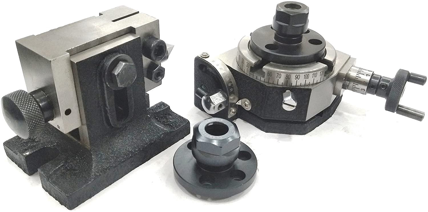 QUALITY TILTING ROTARY MILLING INDEXING TABLE WITH ER COLLET ADAPTORS ...