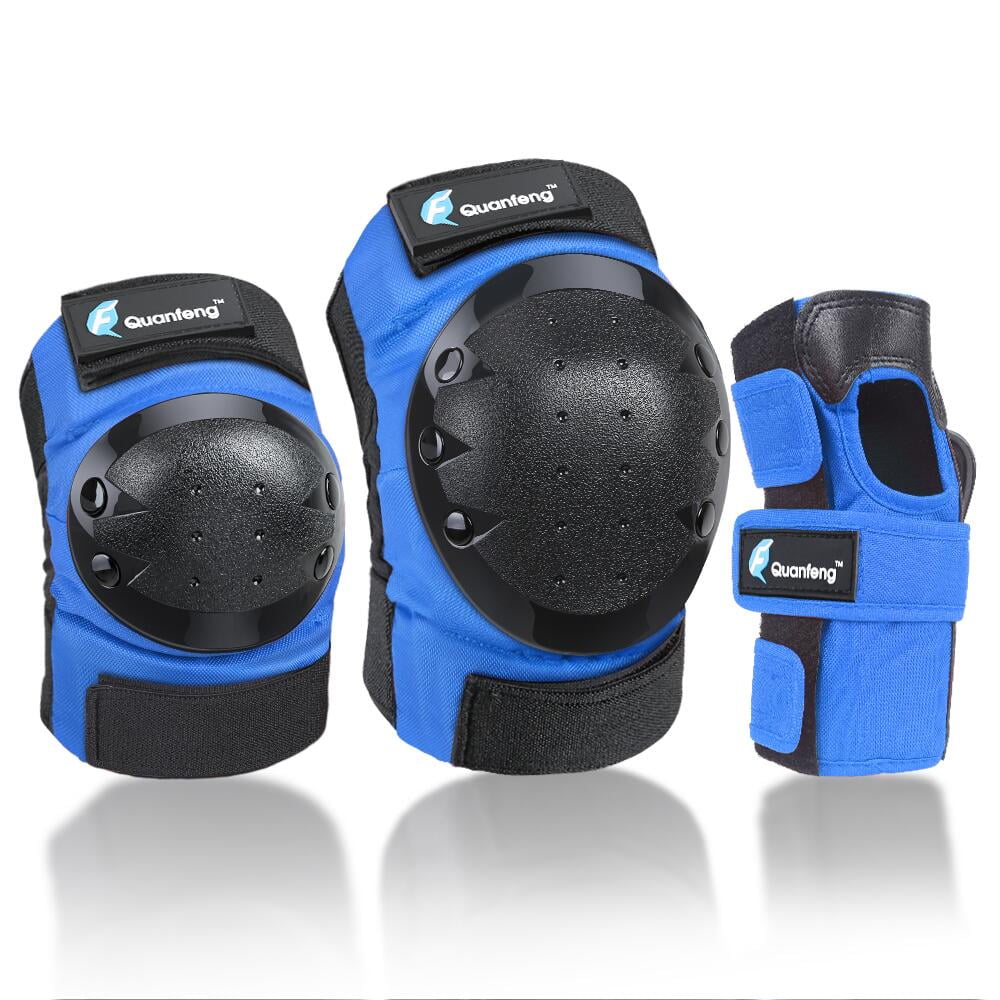 QUANFENG QF Adult & Teen Safety Gear Set - Knee, Elbow Pads, Wrist ...
