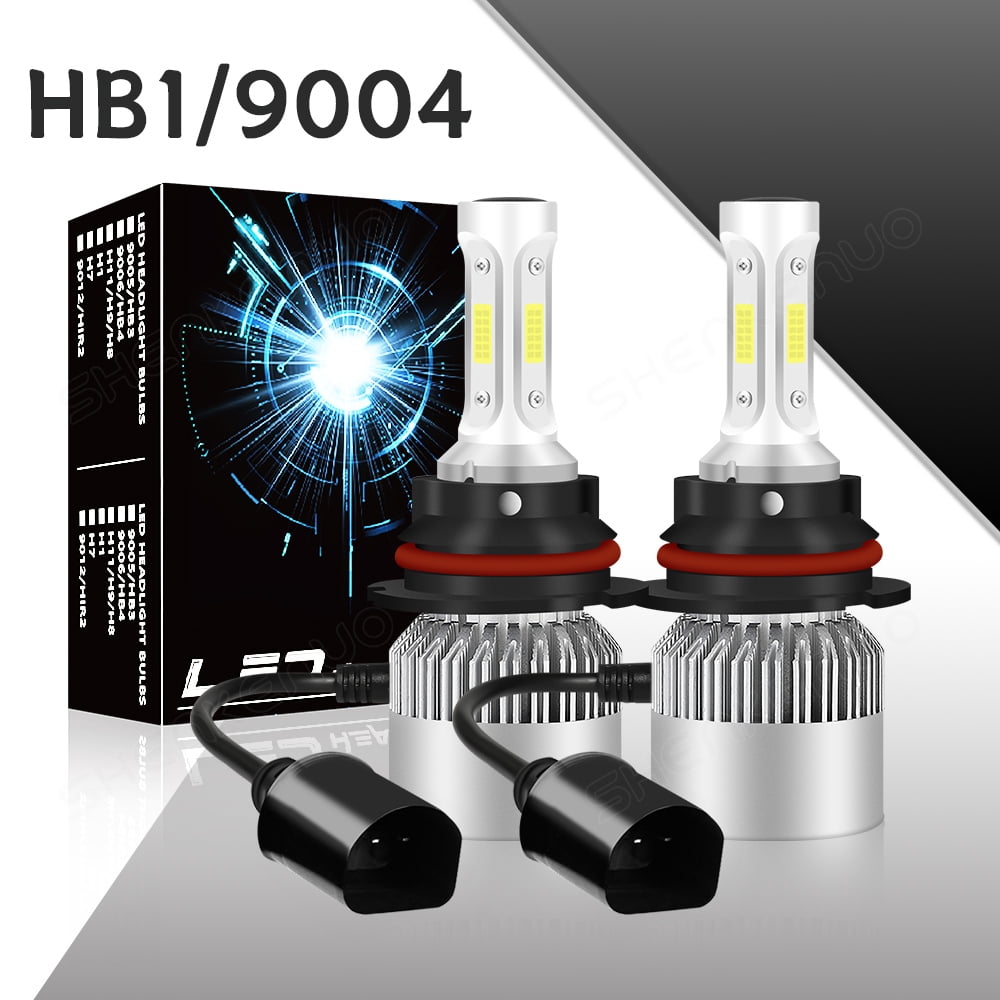 QUAYUB 9004 LED Headlight Super Bright HB1 Bulbs Conversion Kit HIGH/LOW Beam 6000K 2x - Walmart.com