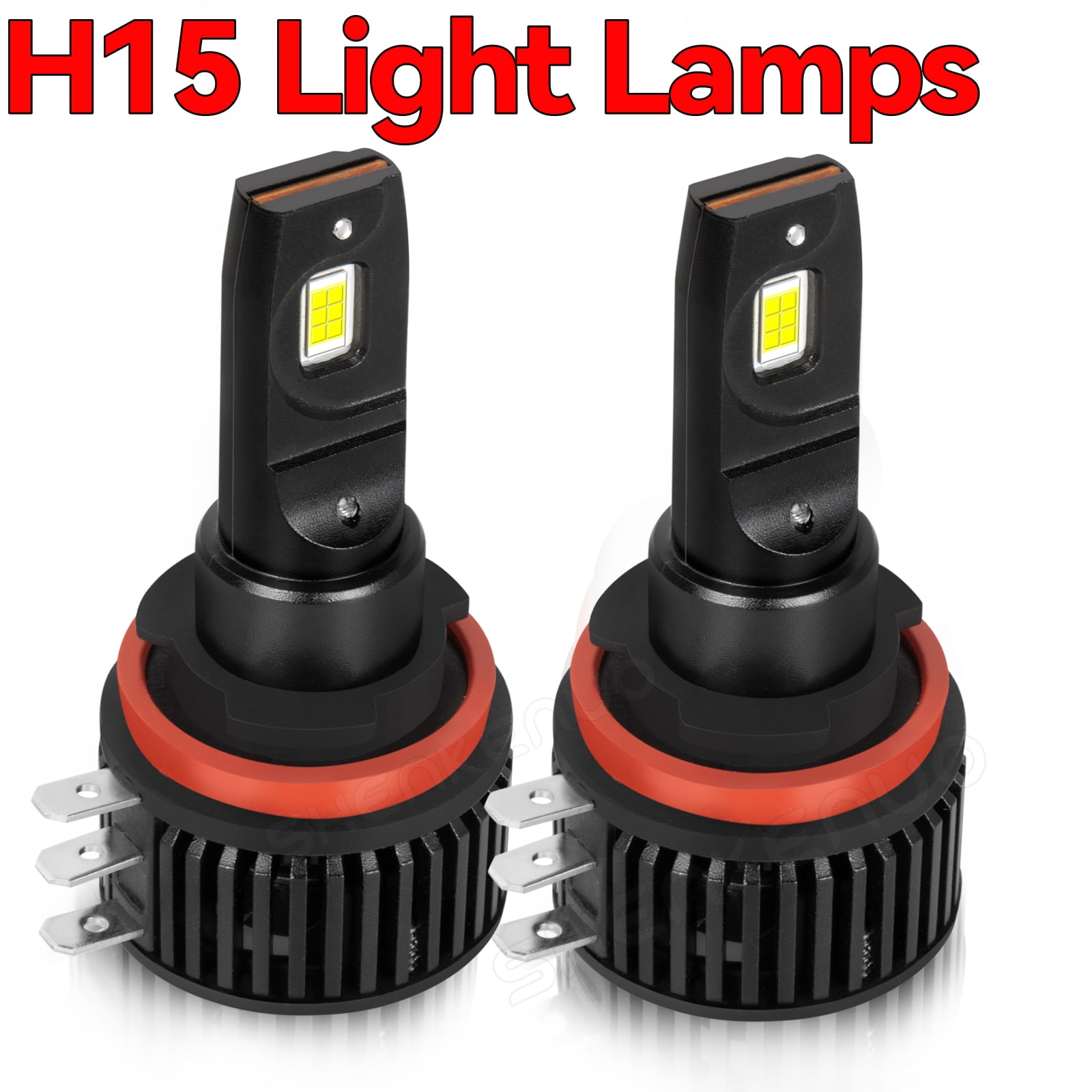 QUAYUB Bright White H15 Headlight High Beam DRL LED Bulbs 2PCS For ...