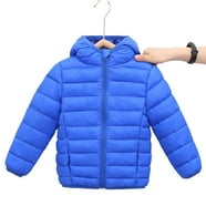 Boys Winter Puffer Jacket Kids Hooded Quilted Coat Warm Lightweight Water-Resistant with Pockets ...