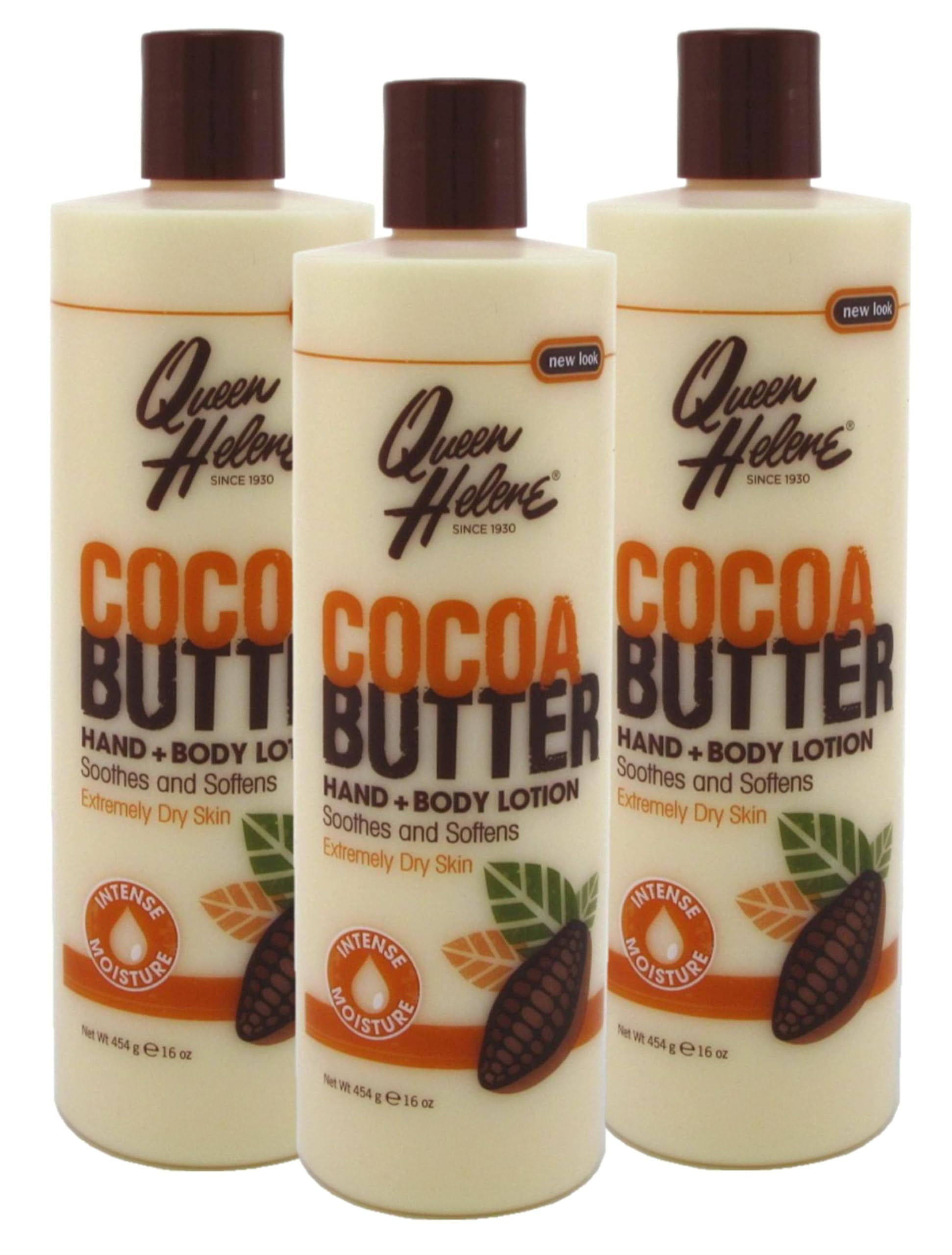 QUEEN HELENE Cocoa Butter Hand & Body Lotion 16 oz (Pack of 3) MS ...