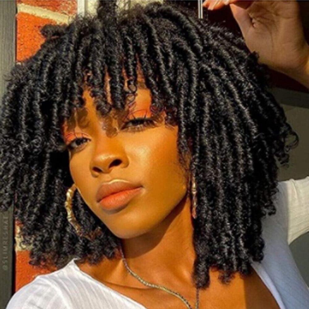 QUEENTAS Dreadlock wigs for Women and Men Short Braided Wigs Short ...
