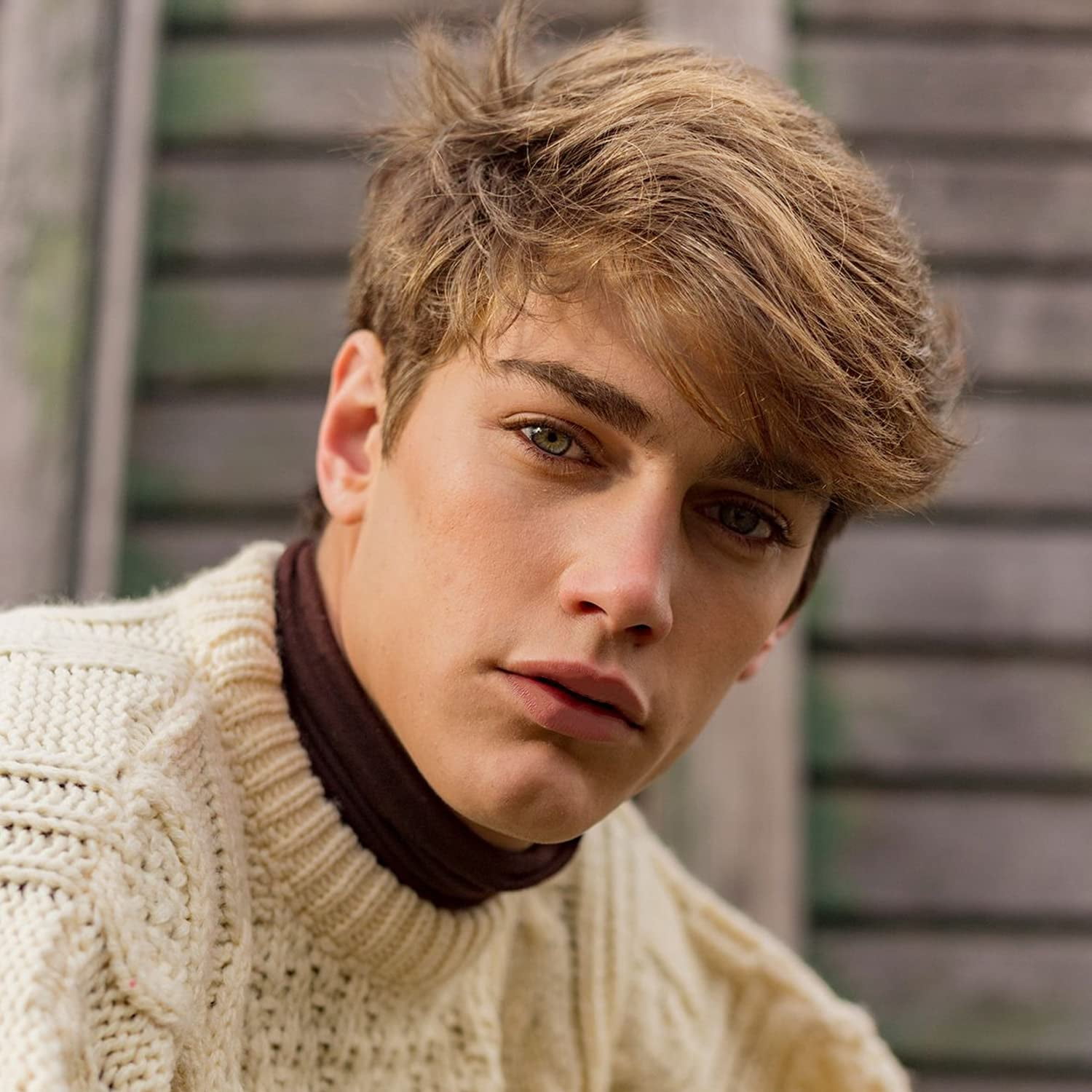 QUEENTAS Mens Wig Brown Wigs for Men Synthetic Short Blonde Pixie Cut ...