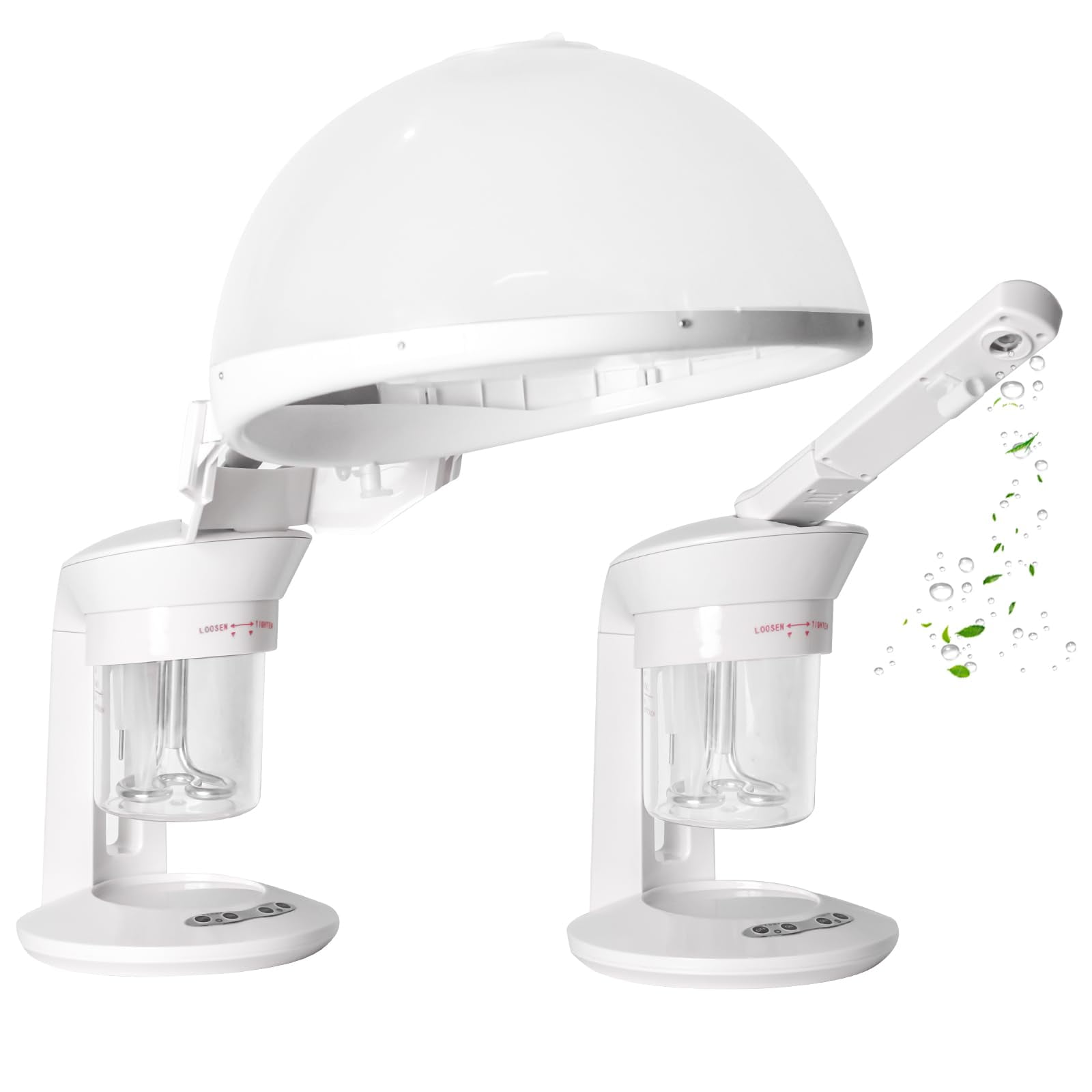 QUEESALN Hair Steamer, 2 in 1 Hair and Face Steamer for Natural Hair ...