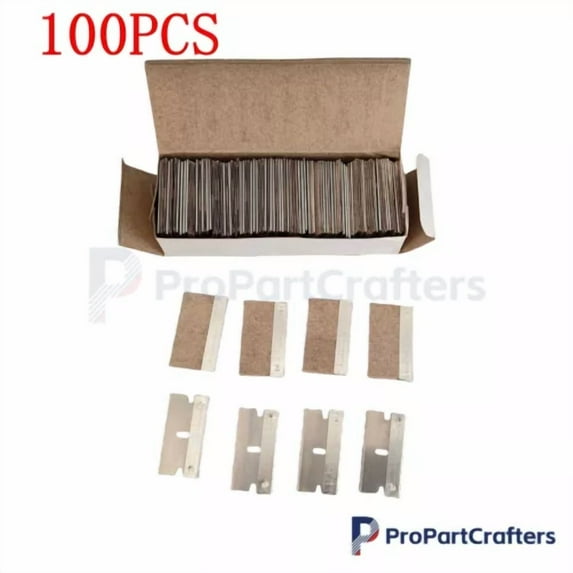 QUEST- 100Pcs Razor Blades Single Edge Extra Sharp Heat Treated Safety ...