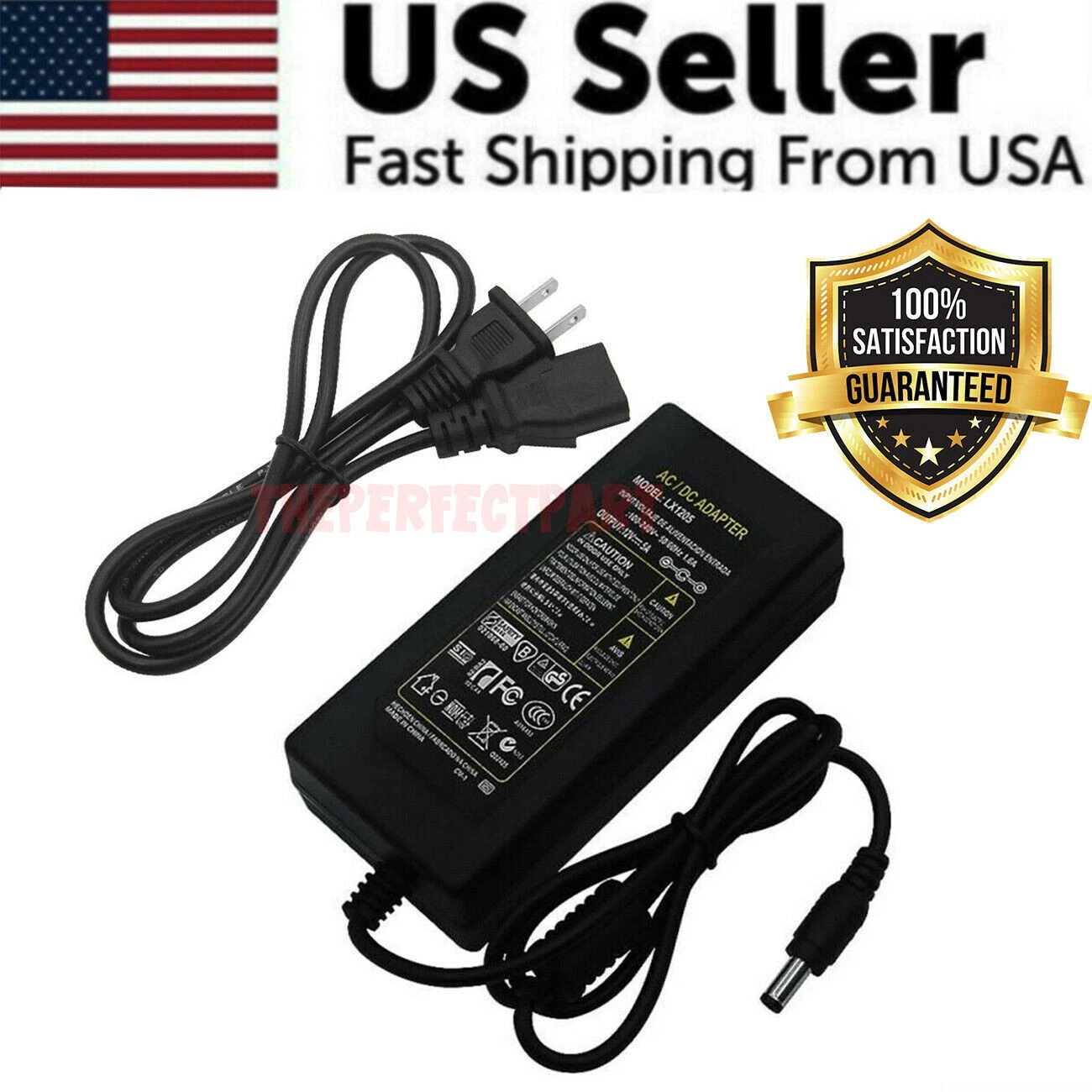 QUEST- 12V 5A 5 Amp 60W Dc Power Supply Adapter Transformer Led Strip ...