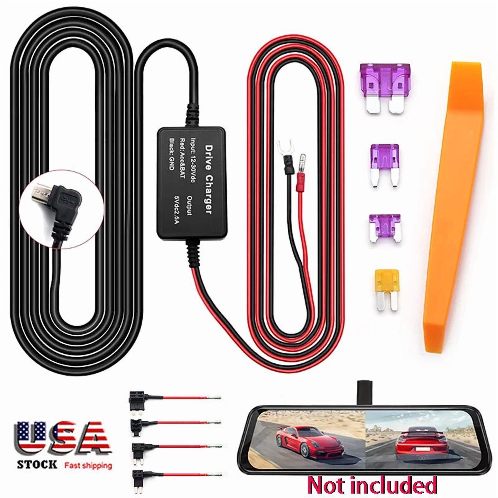 QUEST- 12V To 5V 2A Usb Hard Wire Cable Kit Fuse For Car Dash Cam Dvr ...
