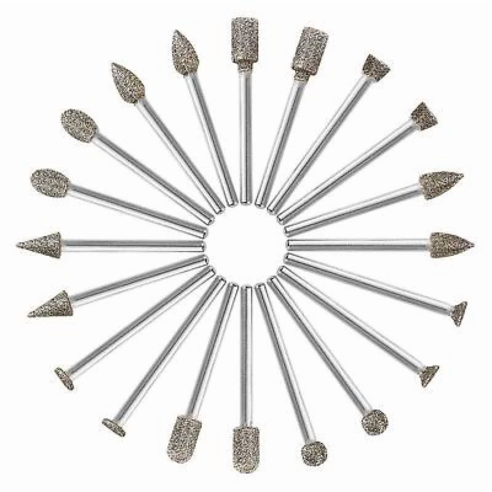 QUEST- 20Pcs Diamond Burr Set Drill Bits Mini Drill For Goxawee Rotary ...