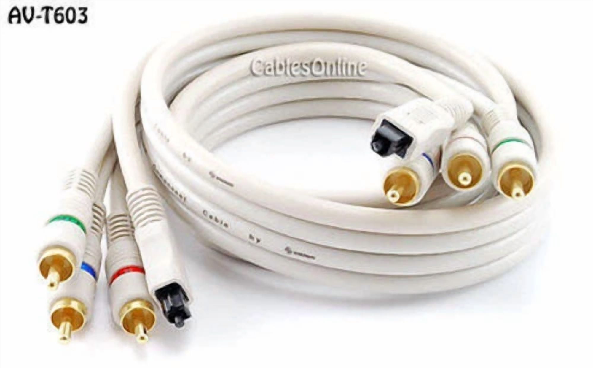 QUEST- 3Ft. Python® Toslink Optical Audio & 3-Rca (Rgb) Video Component ...