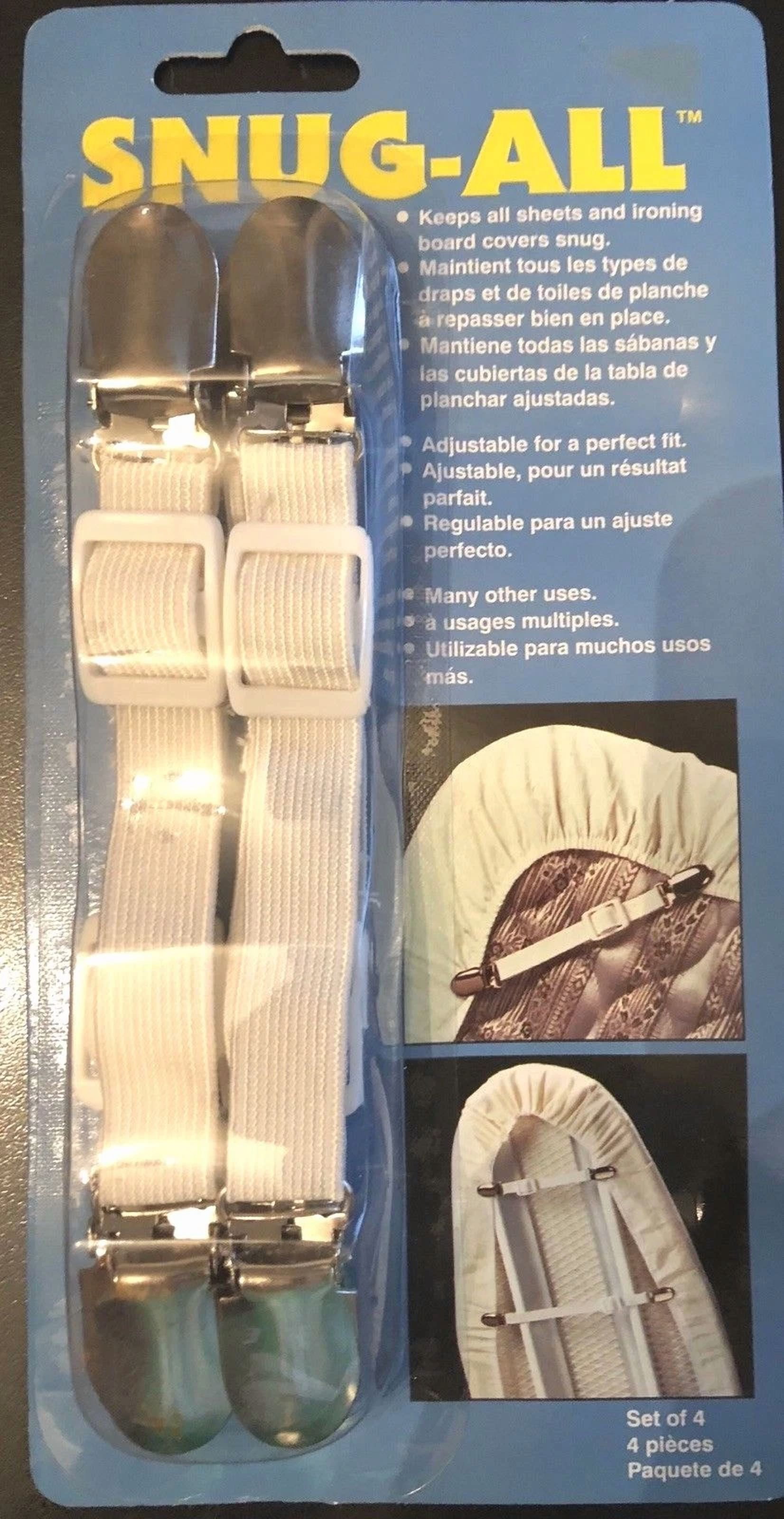 QUEST- 4 Piece Bed Sheet Grippers Set - Sheet Holders Metal Clasp ...