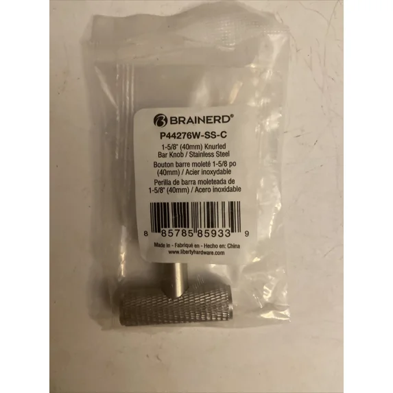 QUEST- Brainerd P44276W-Ss-C 1-5/8” Knurled Bar Knob Drawer Pull ...