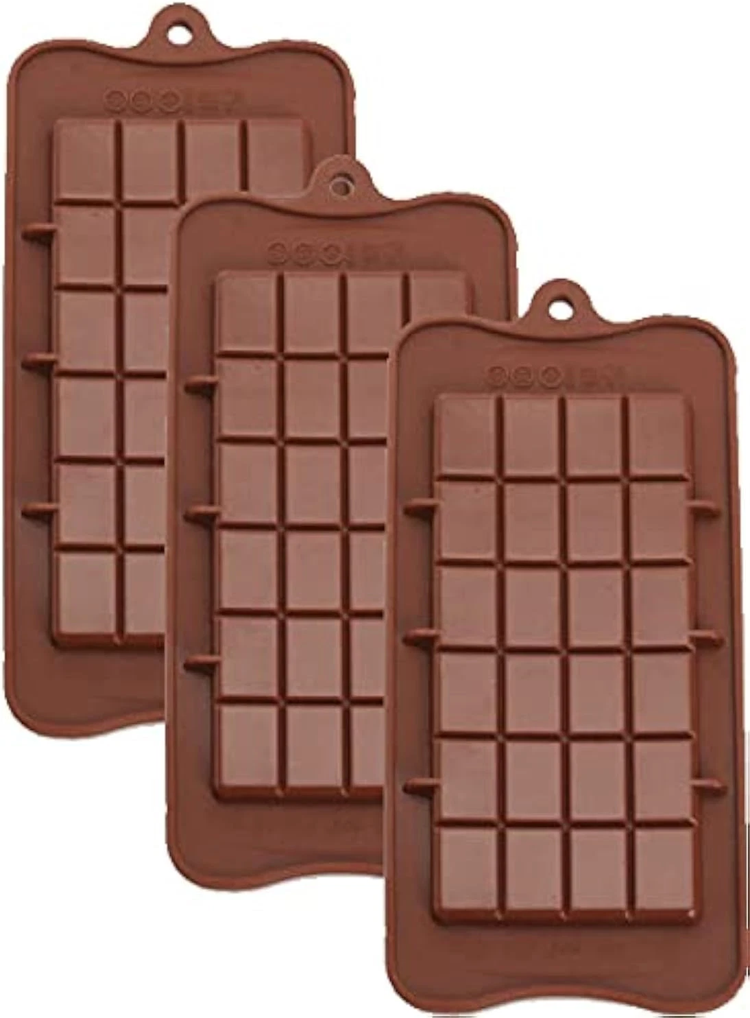 QUEST- Chocolate Chip Cookie Bar Breakable Silicone Mold, (3-Pack) Food ...