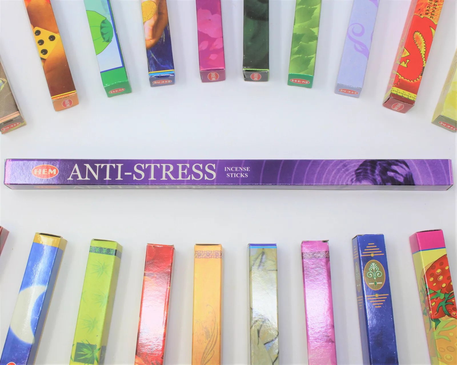 QUEST- Hem Anti Stress Incense Sticks - Five 8-Stick Boxes! (40 Sticks ...