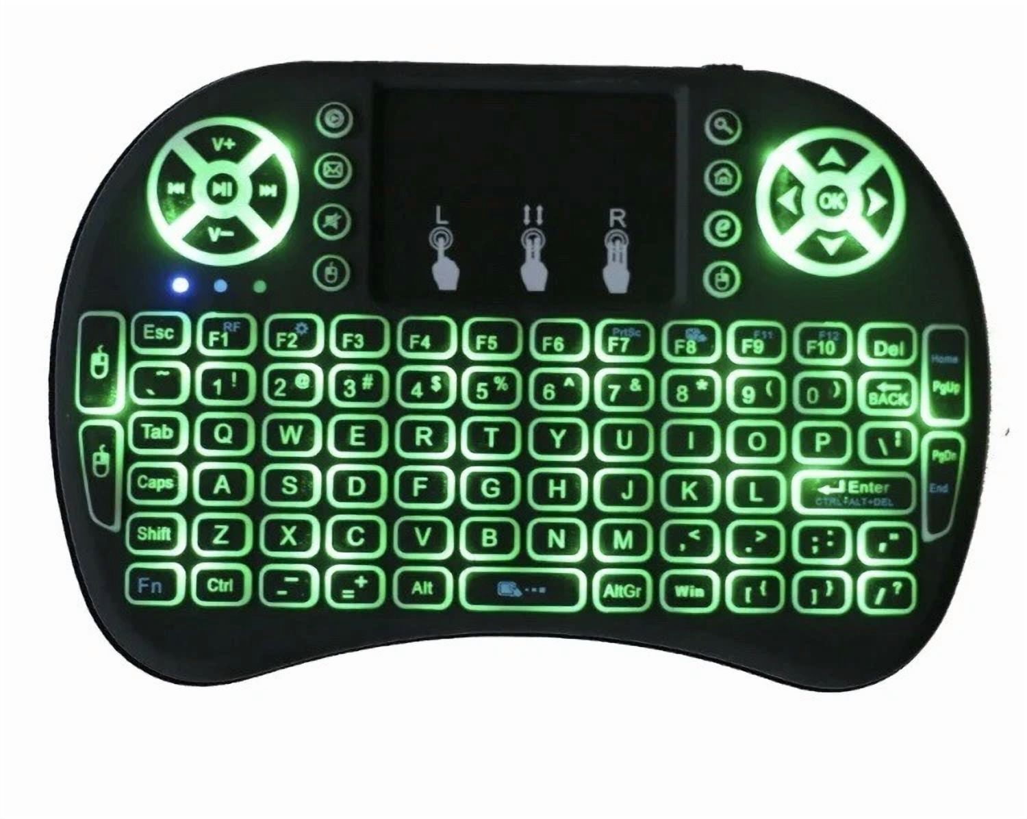 QUEST- Mini Wireless Replacement Keyboard Touchpad Mouse Led Backlit Tv ...