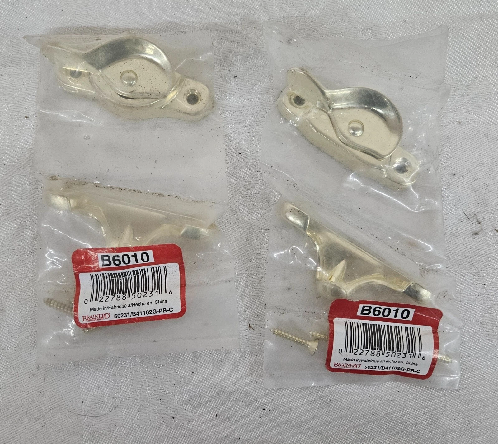 QUEST- Nip Pair Brainerd B6010 Double Hung Window Sash Locks W Gold ...
