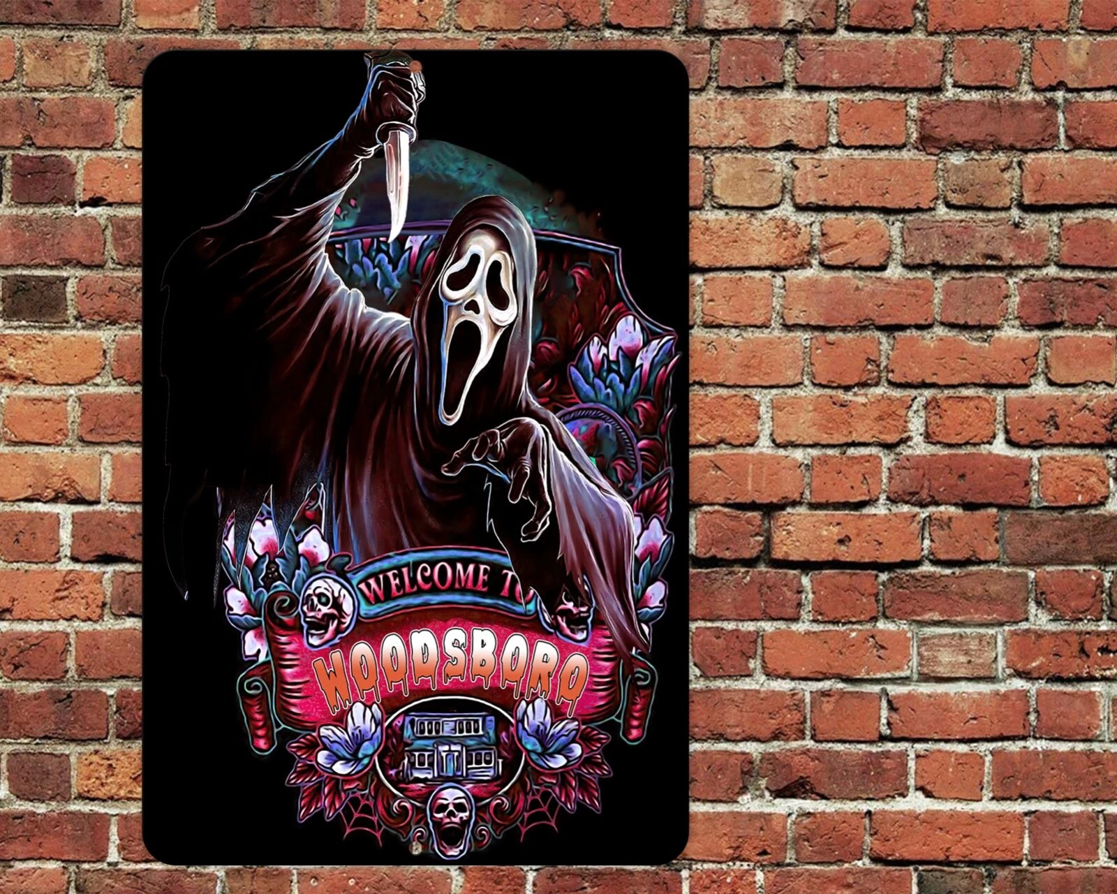 QUEST- Scream Sign Aluminum Metal 8"X12" Halloween Horror Movie Scary ...