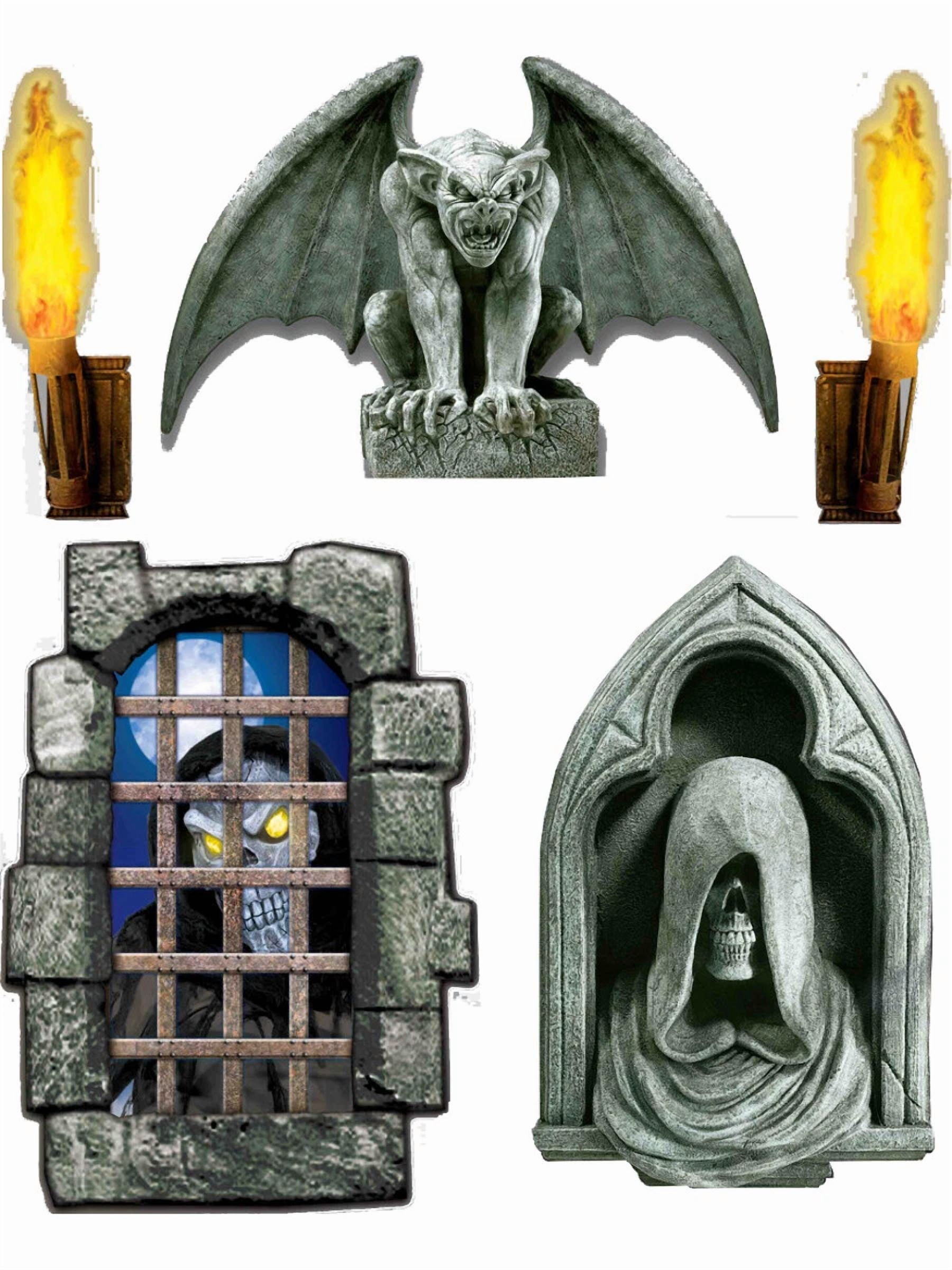 QUEST- Set Of 5 Dungeon Decor Creepy Window Scene Setter Decals ...