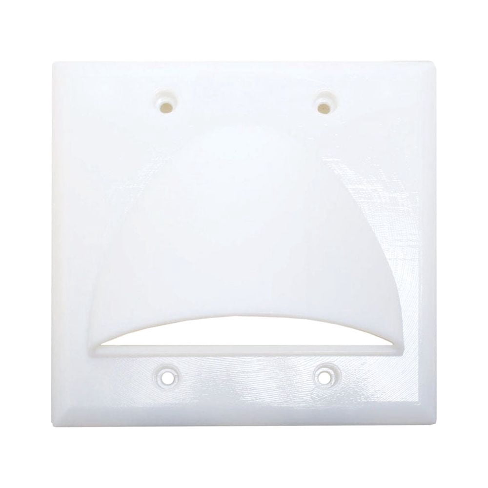 QUEST TECHNOLOGY BULK CABLE WALL PLATE - WHITE, DUAL-GANG - Walmart.com