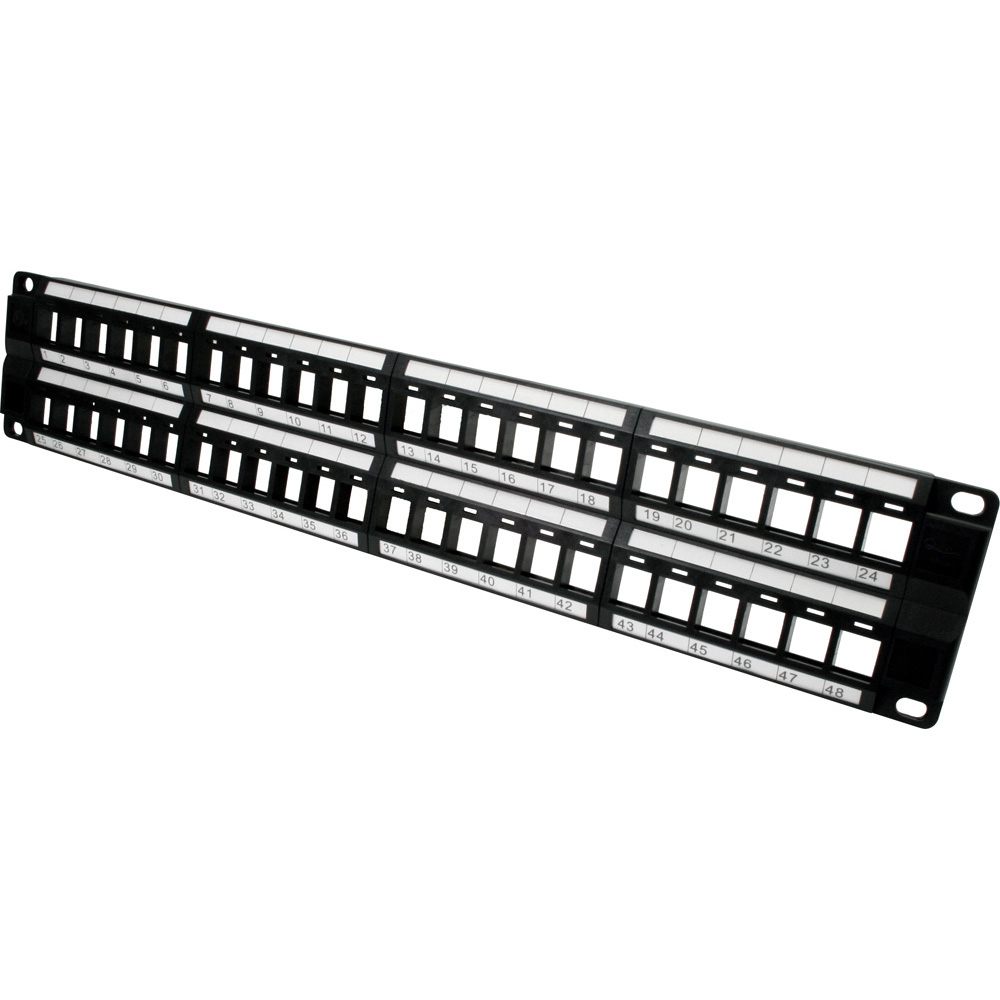 QUEST TECHNOLOGY UNLOADED PATCH PANEL - 48-PORT, 2U - Walmart.com