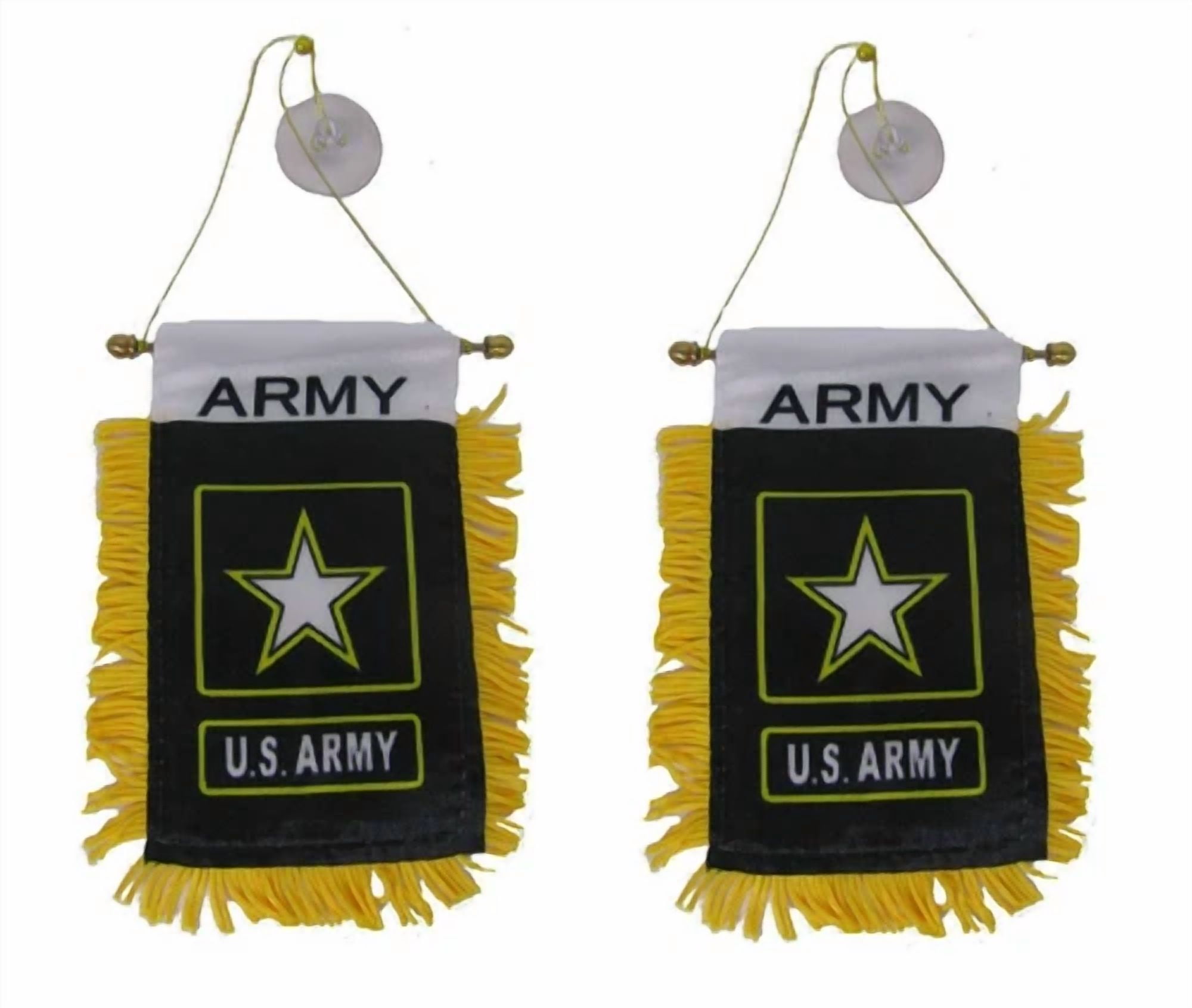 QUEST- U.S. Army Star Double Sided Mini Flag 4"X6" Window Banner W ...