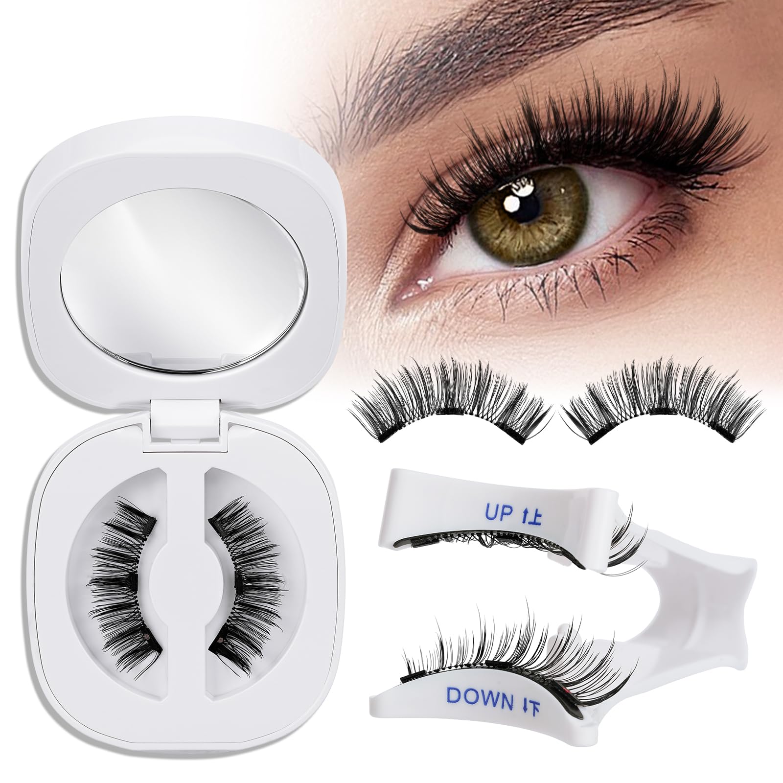 QUEWEL Magnetic Eyelashes, Reusable TSF6 Magnetic Lashes With ...