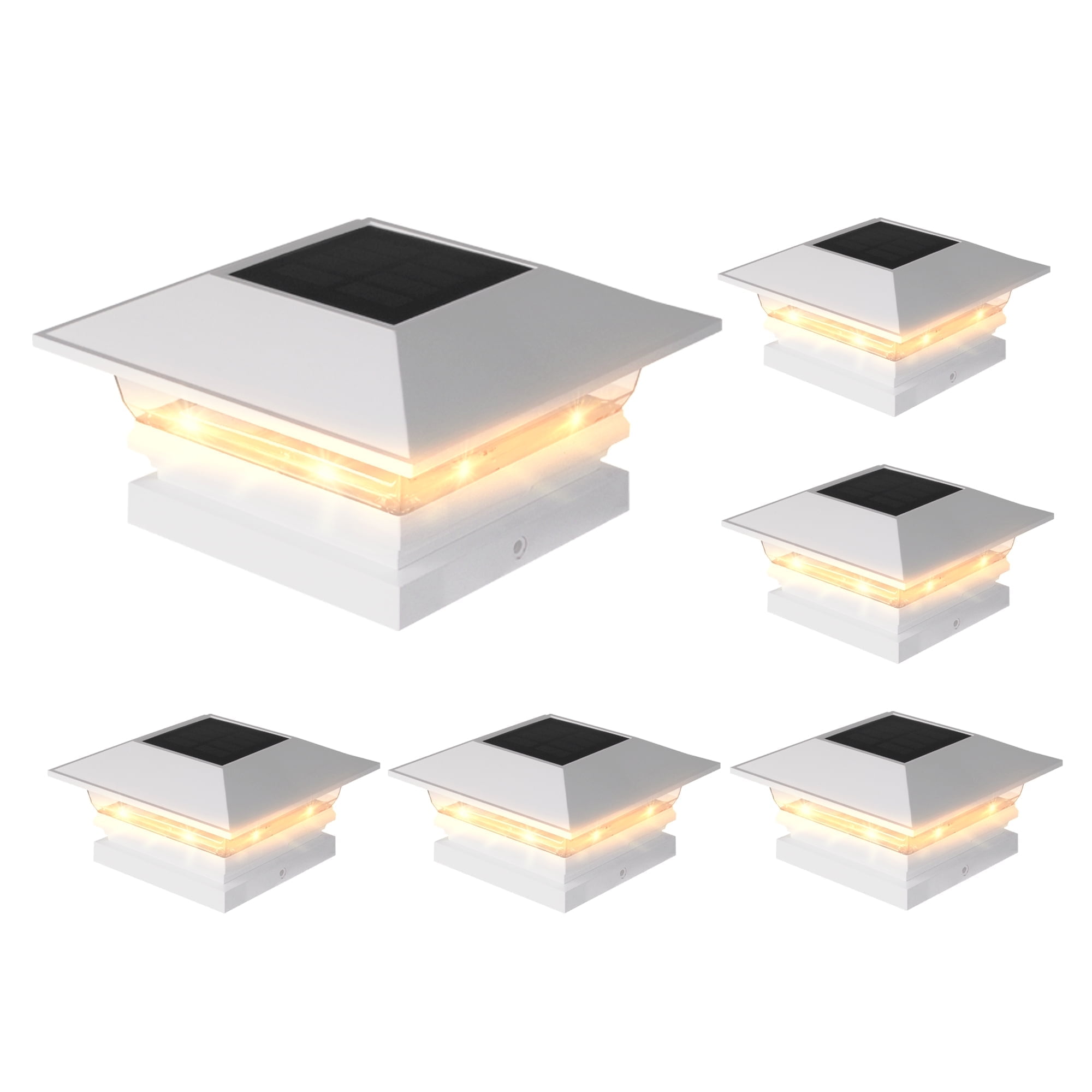 QUICDEER Solar Post Cap Lights, 4x4 Solar Post Cap Lights, PP/PS ...