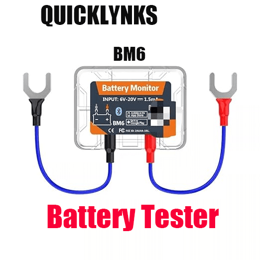 QUICKLYNKS BM6 Wireless Bluetooth 4.0 12V Battery Monitory with Car ...