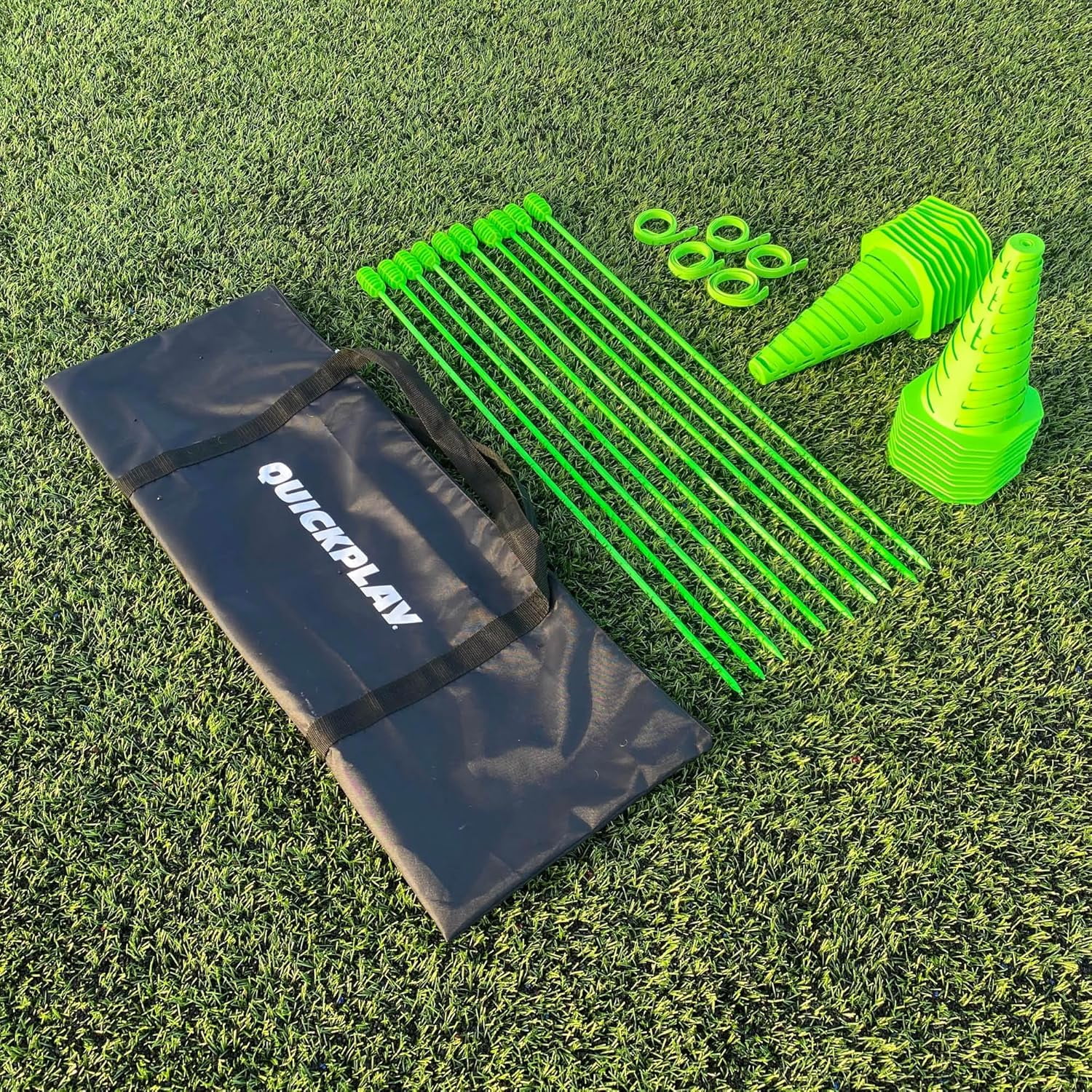 QUICKPLAY PRO Speed + Agility Set, Multi-Sport Training Agility Poles ...