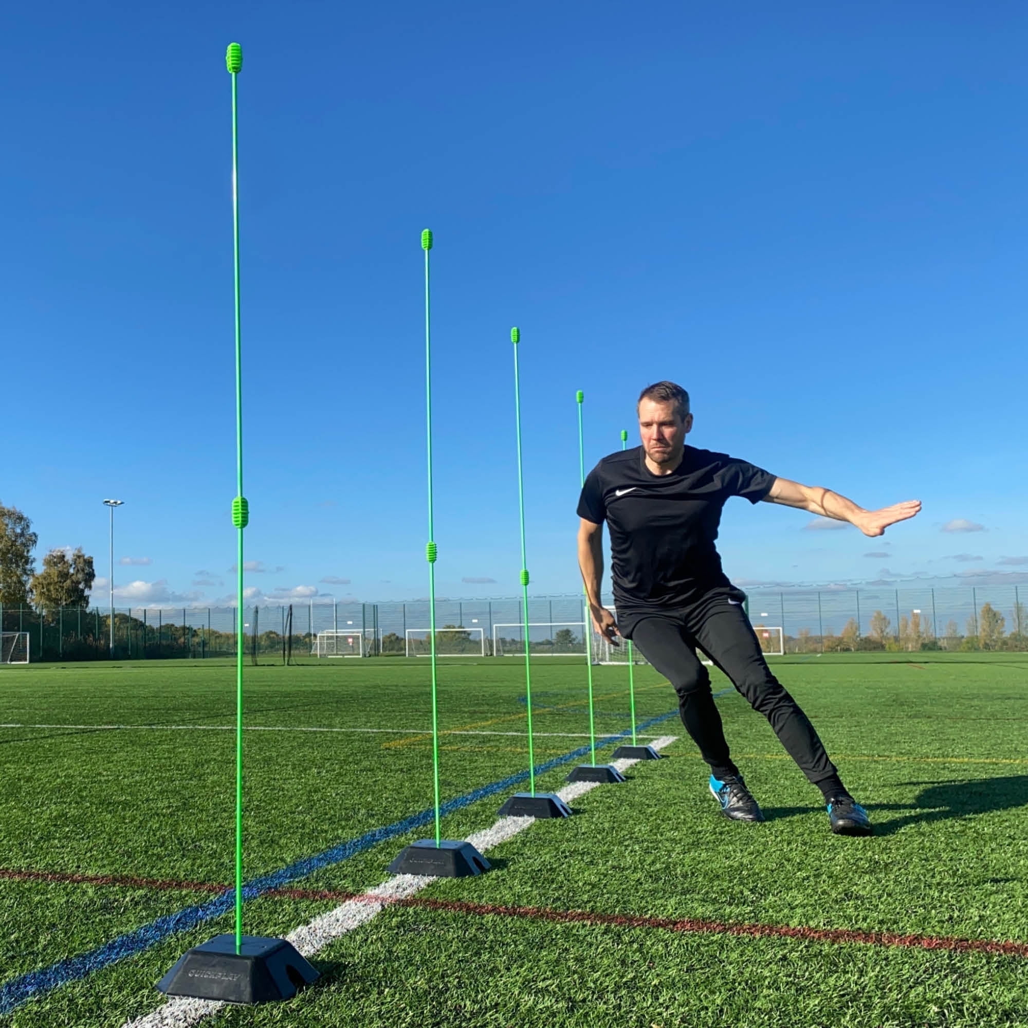 Agility Poles Set of 10 - Speed Training Drills Exercise Equipment for ...