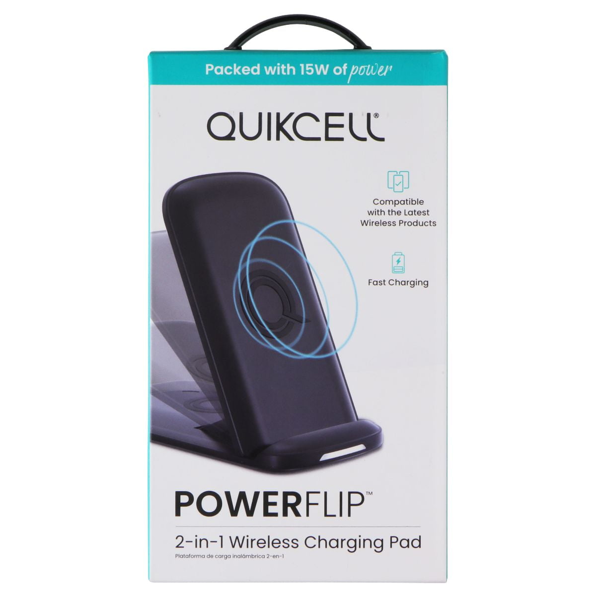 Quikcell (15W) Power Flip 2-in-1 Wireless Charging Pad - Black ...