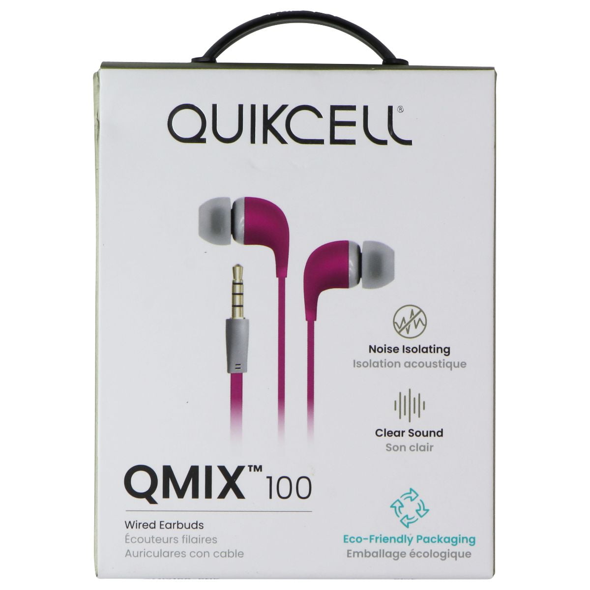 QUIKCELL QMX 100 WIRED 3.5MM EARBUDS COLOR:PINK - Walmart.com