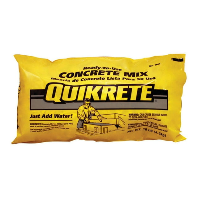 QUIKRETE 110110 Premix Cement Ready-to-Use Concrete Mix 10LB - Walmart.com