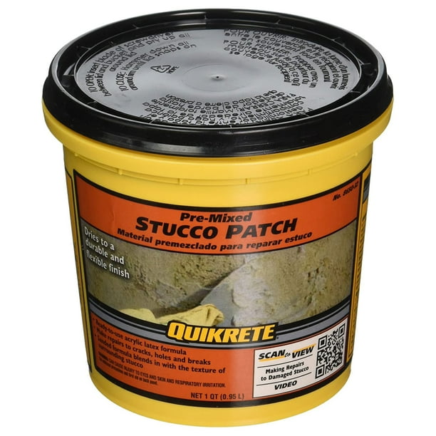 QUIKRETE Pre Mixed Stucco Patch Exterior Wall Repair for Cracks and Holes - Walmart.com