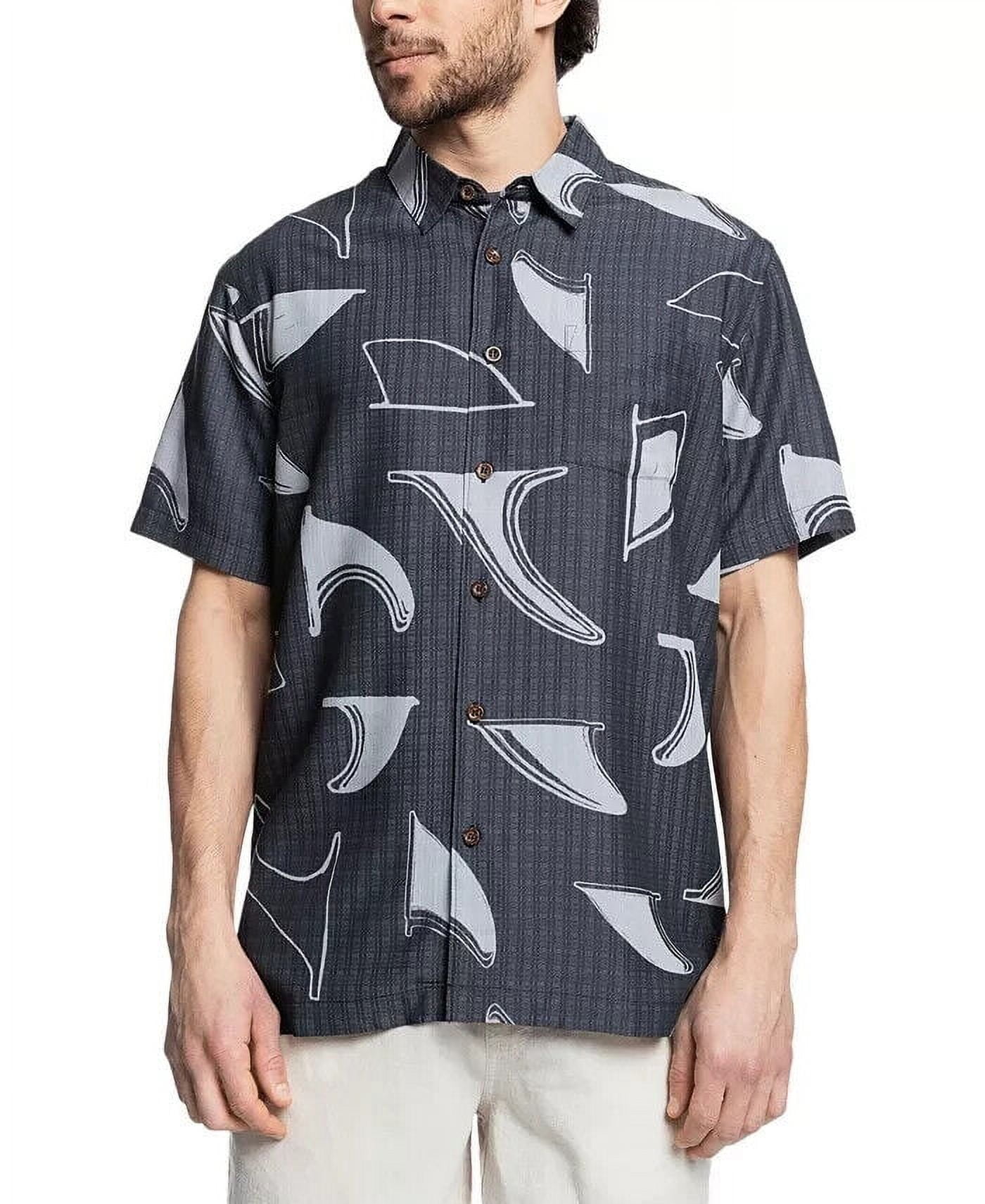 QUIKSILVER Men's Fin Drop Button Down Shirt Gray Size M MSRP $78 ...