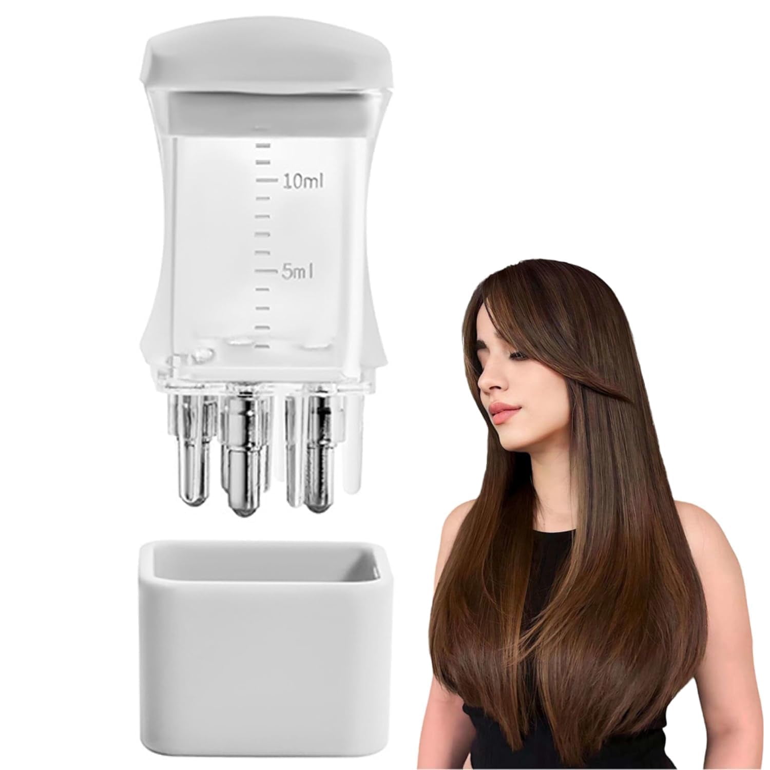 QUILBOOL Hair Root Comb Oil Applicator Bottle with Hair Oiling Scale ...