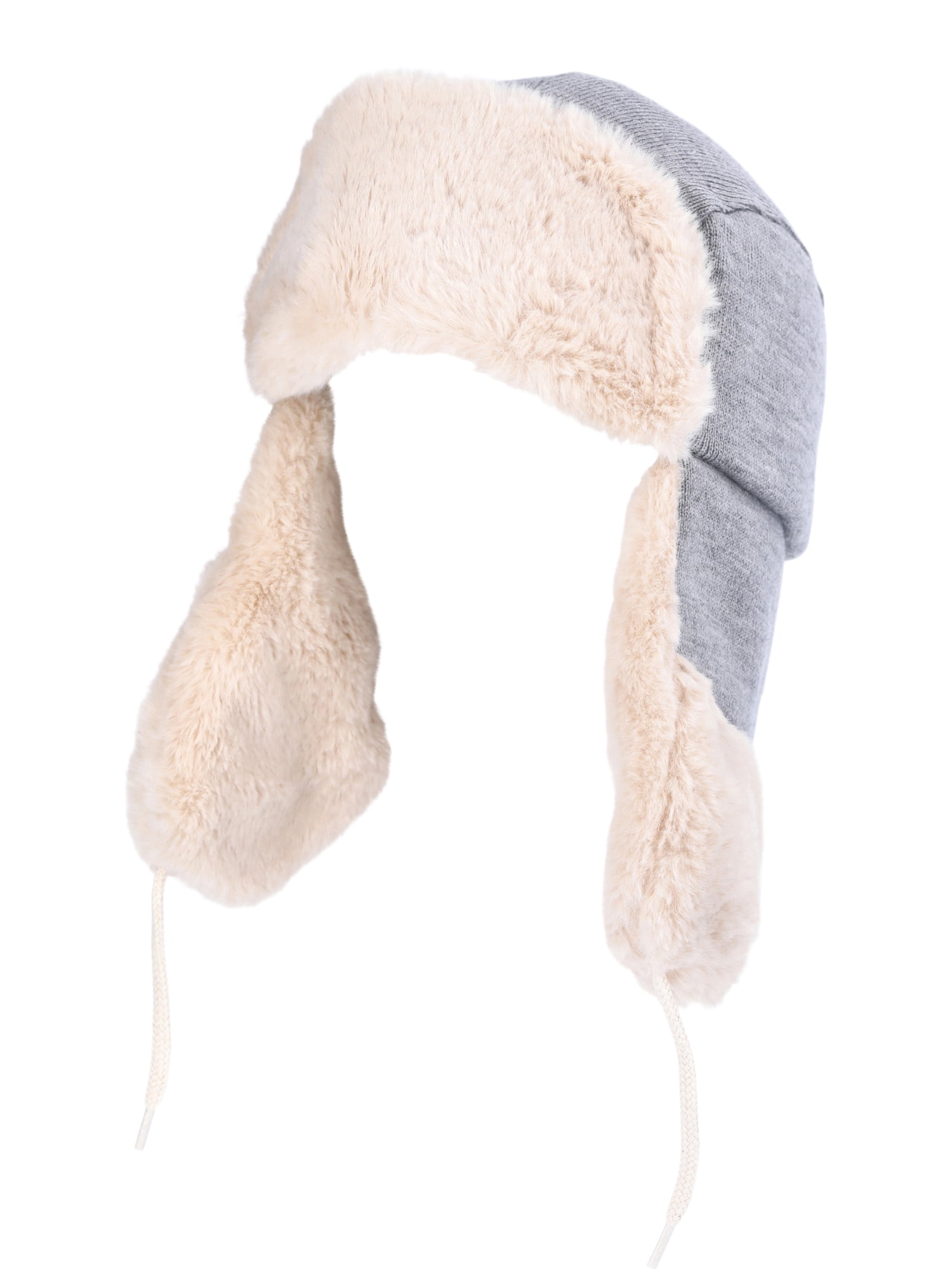 Ozark Trail Women's Faux Fur Quilted Trapper Hat, Gray - Warm Winter ...