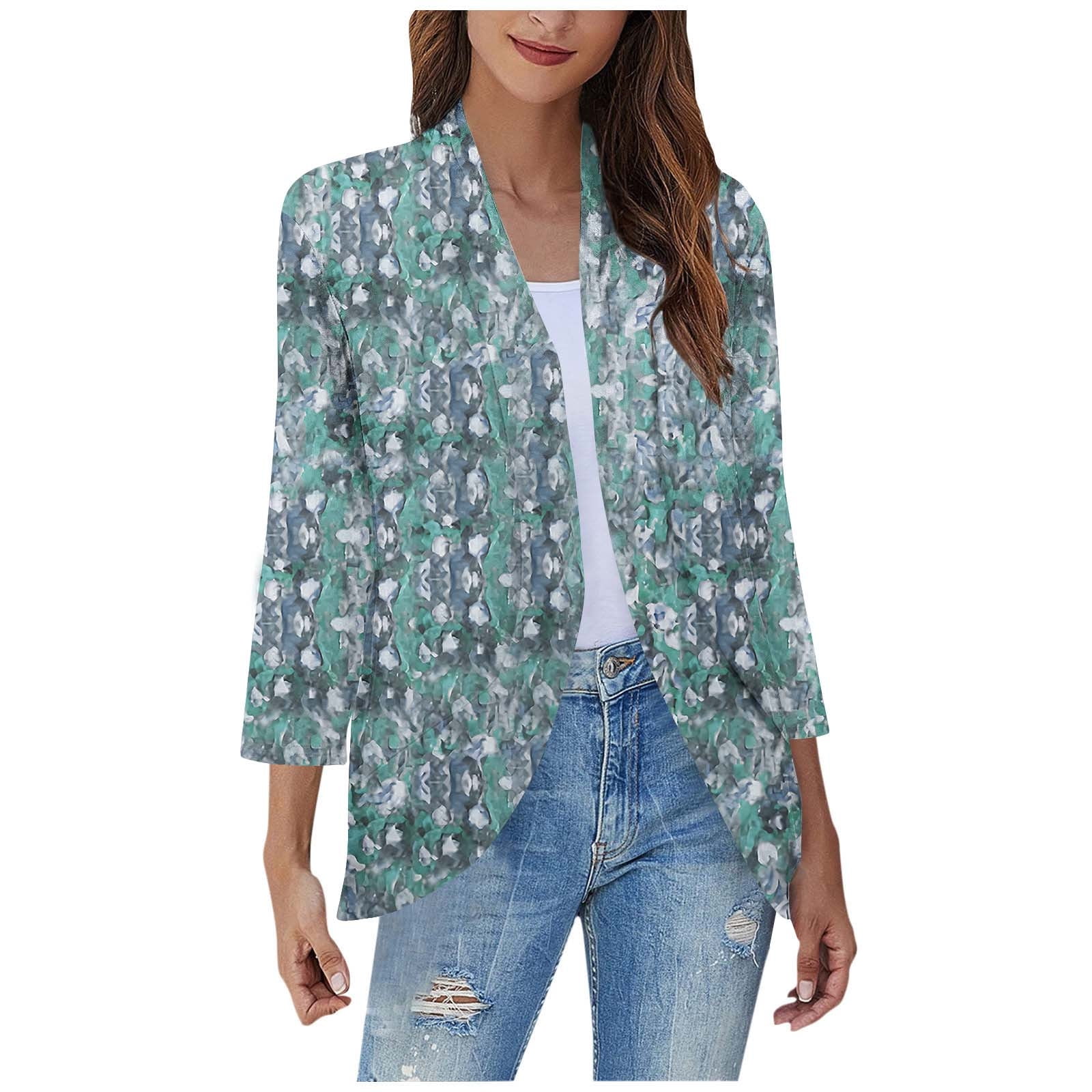 QUINDOS Cardigans for Women Plus Size,Women's Non Positioning Printed ...