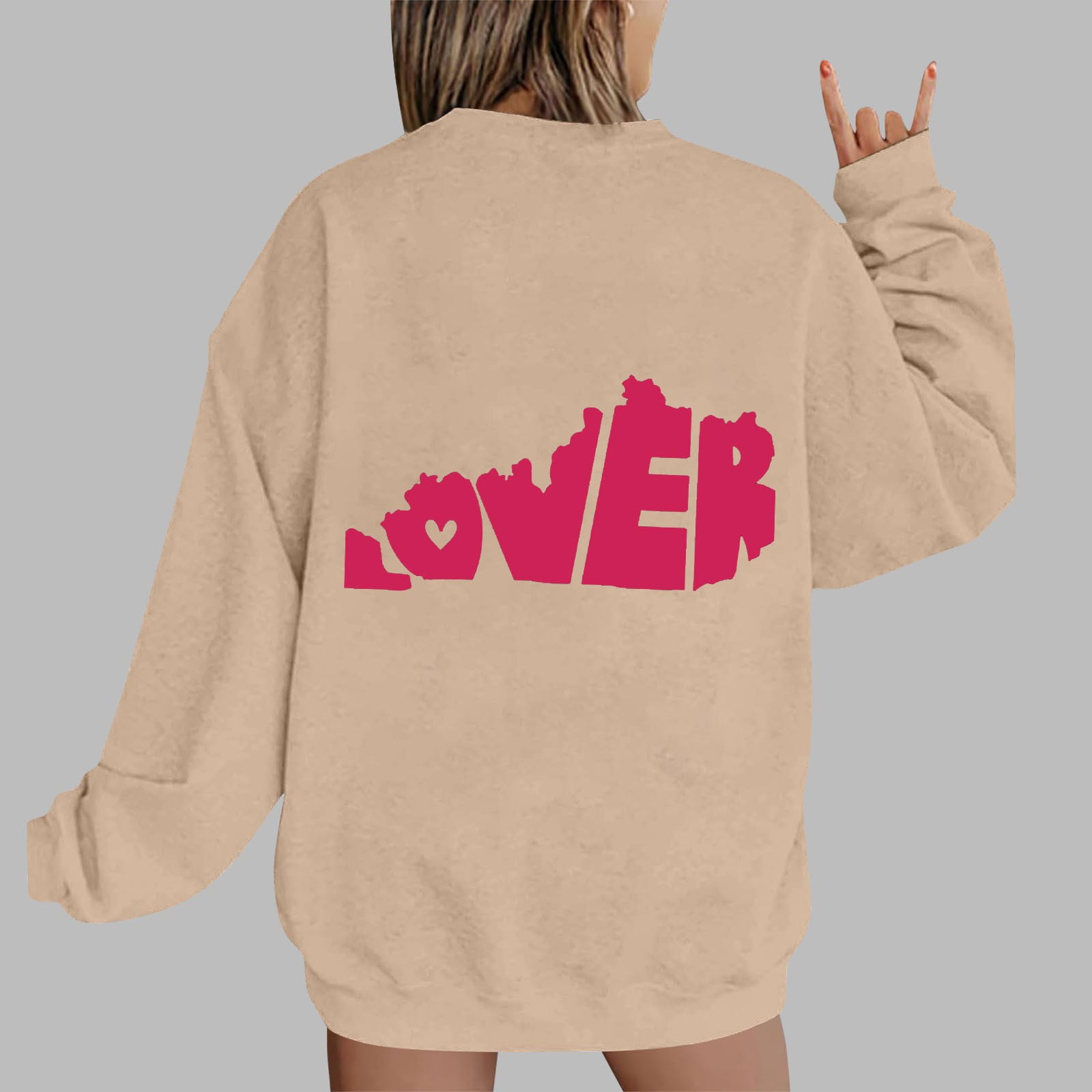 QUINDOS Girls Valentine Sweatshirt Casual Long Sleeve Love Romantic ...