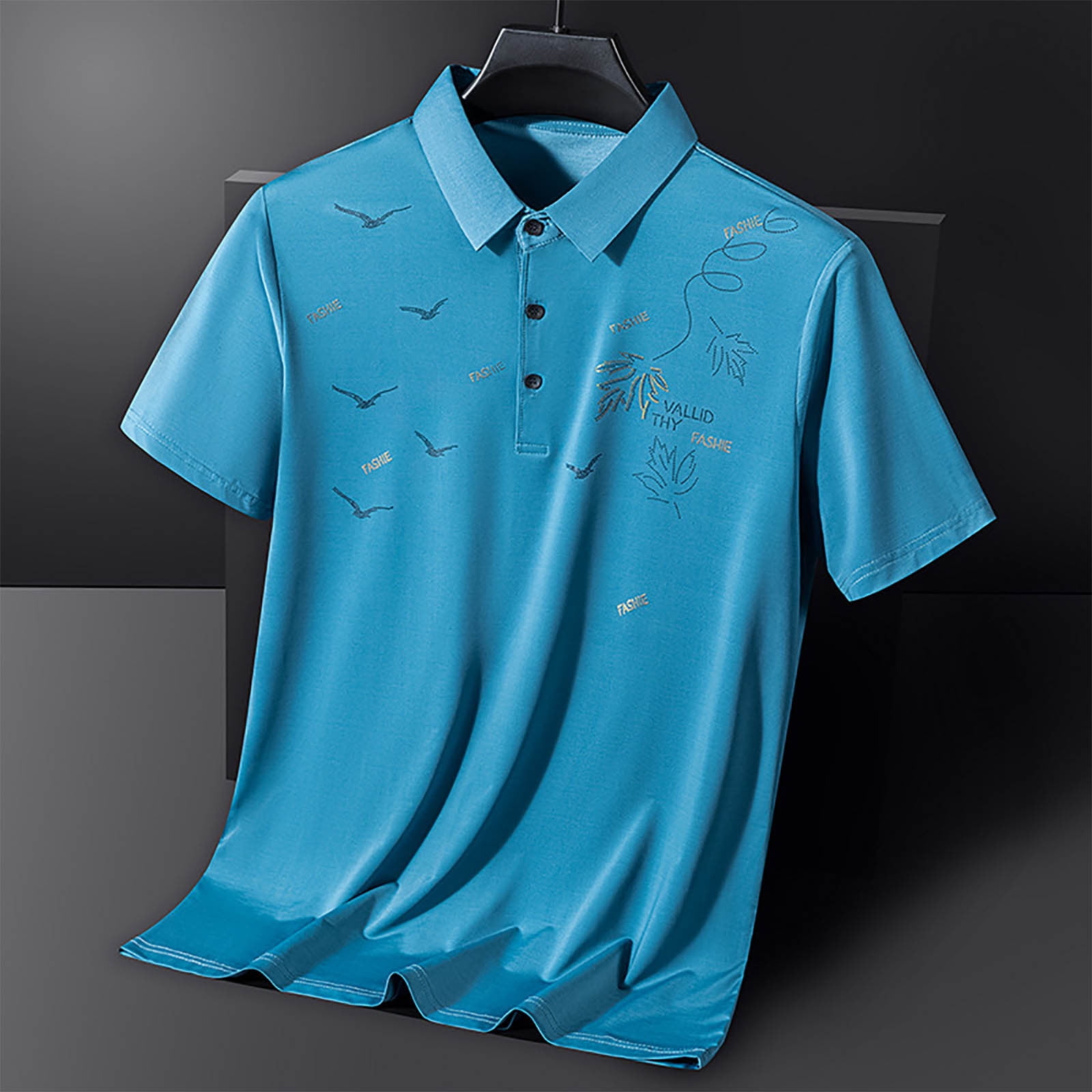 QUINDOS Polo Shirts for Men Casual Short Sleeve Collared Shirts Work ...