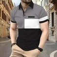 QUINDOS Short Sleeve Mens Shirts Big and Tall Casual Polo Collared ...
